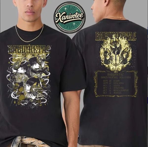 Unisex Babymetal Kon Kon Merchandise World Tour 2025-2026 T-Shirt ...