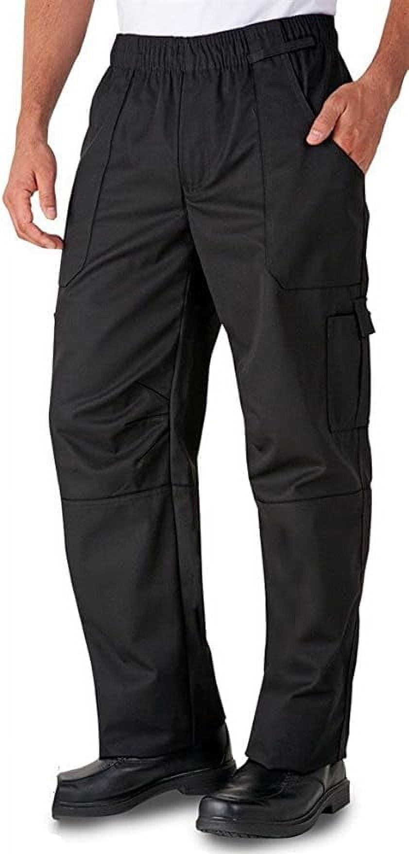 Unisex Baggy Style Men Women Black Color Chef Cook Pants Trouser with ...