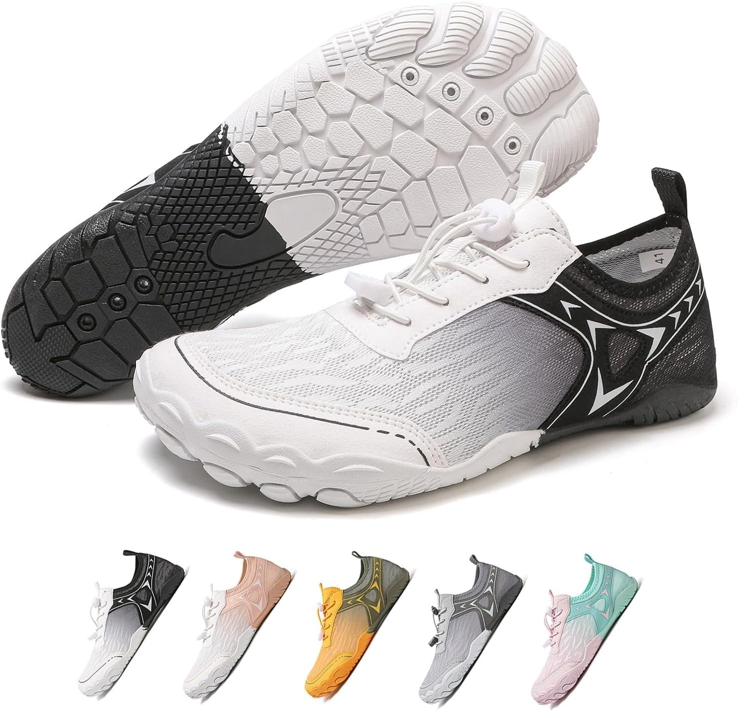 Unisex Barefoot Water Shoes Wide Toe Box Non-Slip Quick-Dry Athletic ...