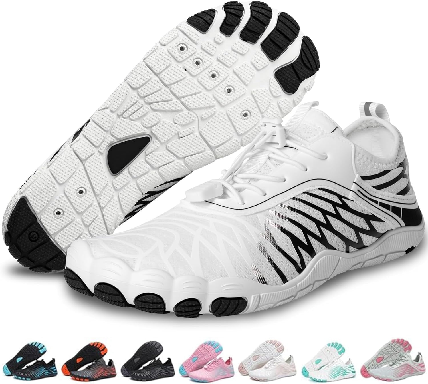Unisex Barefoot Water Shoes, Wide Toe Box Zero-Drop Hiking and Swimming ...