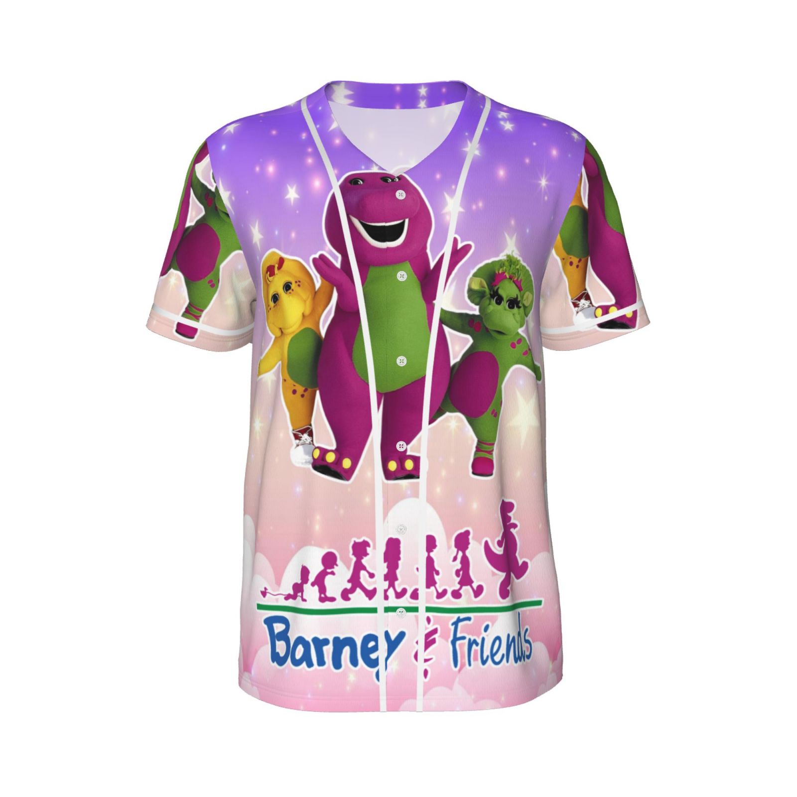 Unisex Barney And Friends Baseball Jersey Cool Adult Hipster Hip Hop T ...