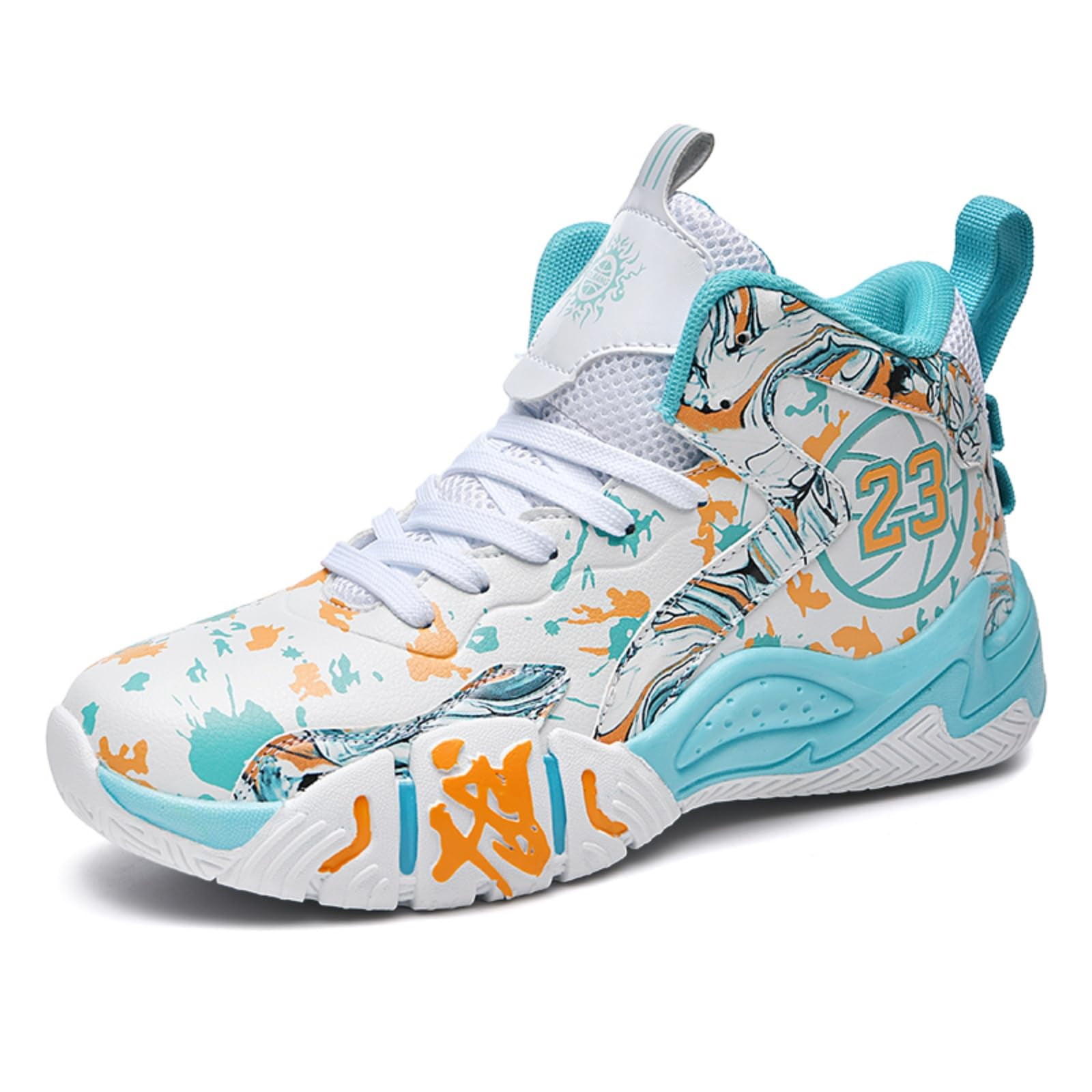 Bolognifi Unisex Basketball Shoes Air Cushioned Sports Shoes Youth Anti ...