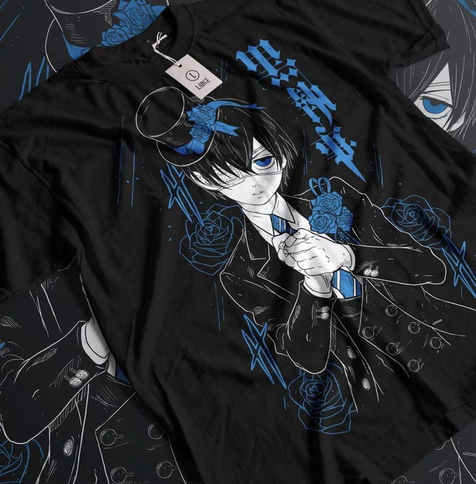 Unisex, Black Butler Shirt, Ciel Phantomhive, Sebastian T-shirt ...
