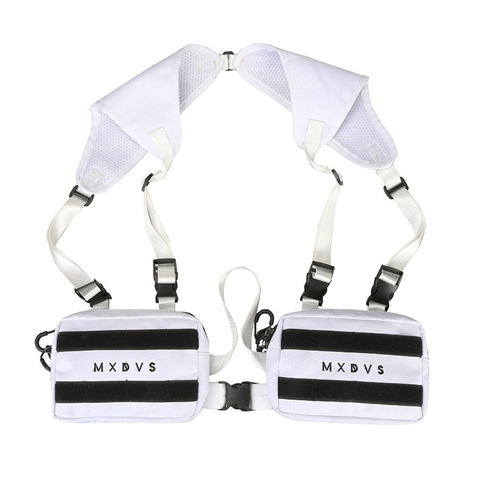 Unisex Black Rig Bag Streetwear Vest Hip-hop Chest Bags Fashion Waist ...