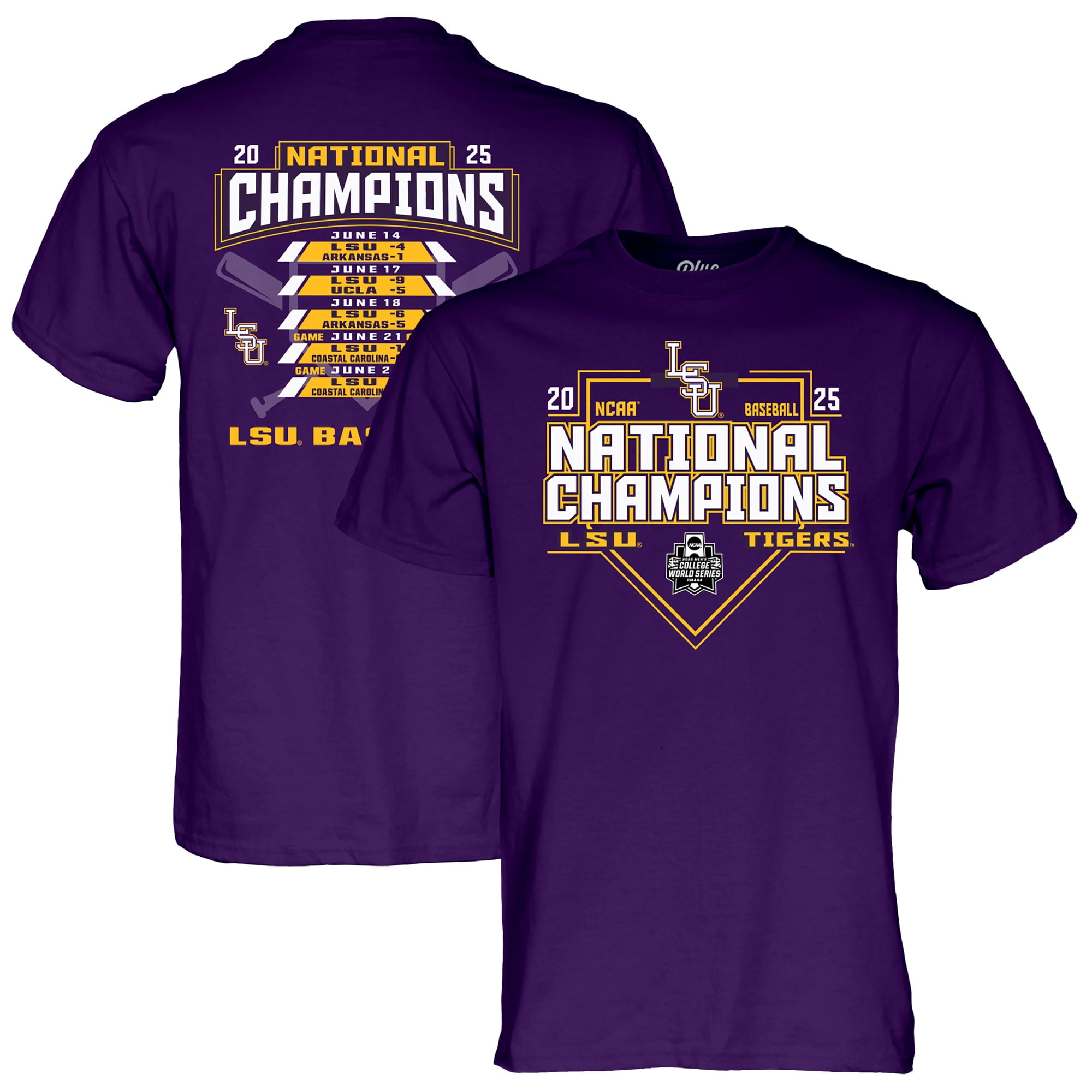 Unisex Blue 84 Purple LSU Tigers 2025 NCAA Baseball Men's College World ...
