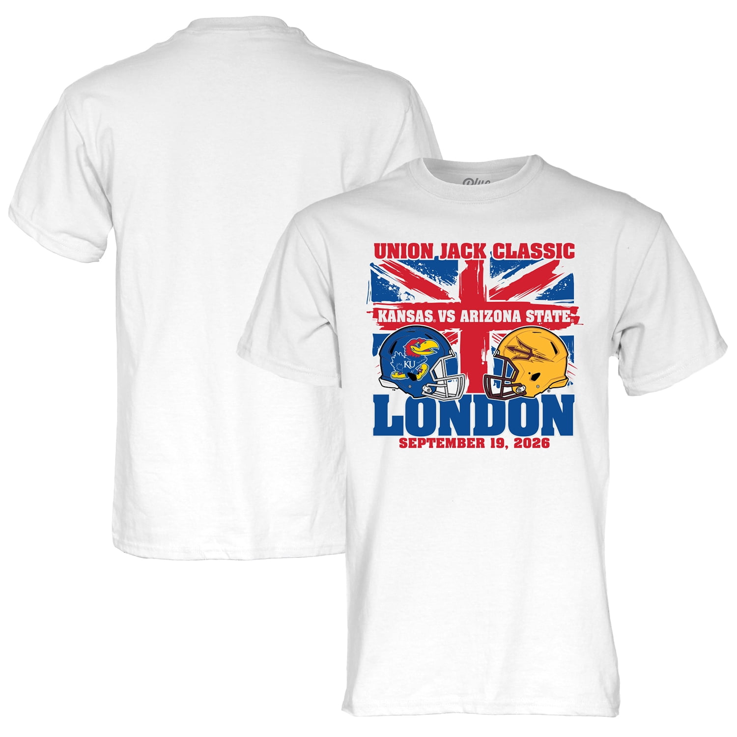 Unisex Blue 84 White Kansas Jayhawks vs. Arizona State Sun Devils 2026 ...