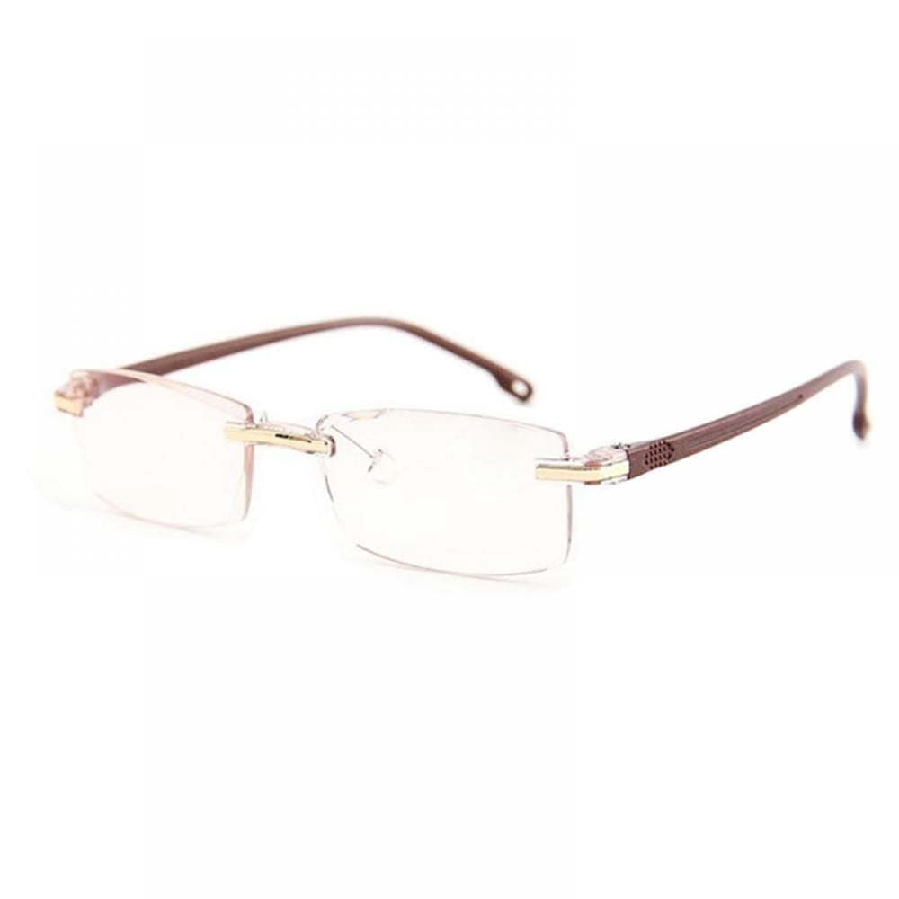 Unisex Borderless Glasses Men Women Reading Glasses Anti-blue Light ...