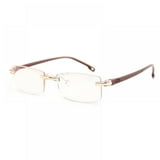 Unisex Borderless Glasses Men Women Reading Glasses Anti-blue Light ...