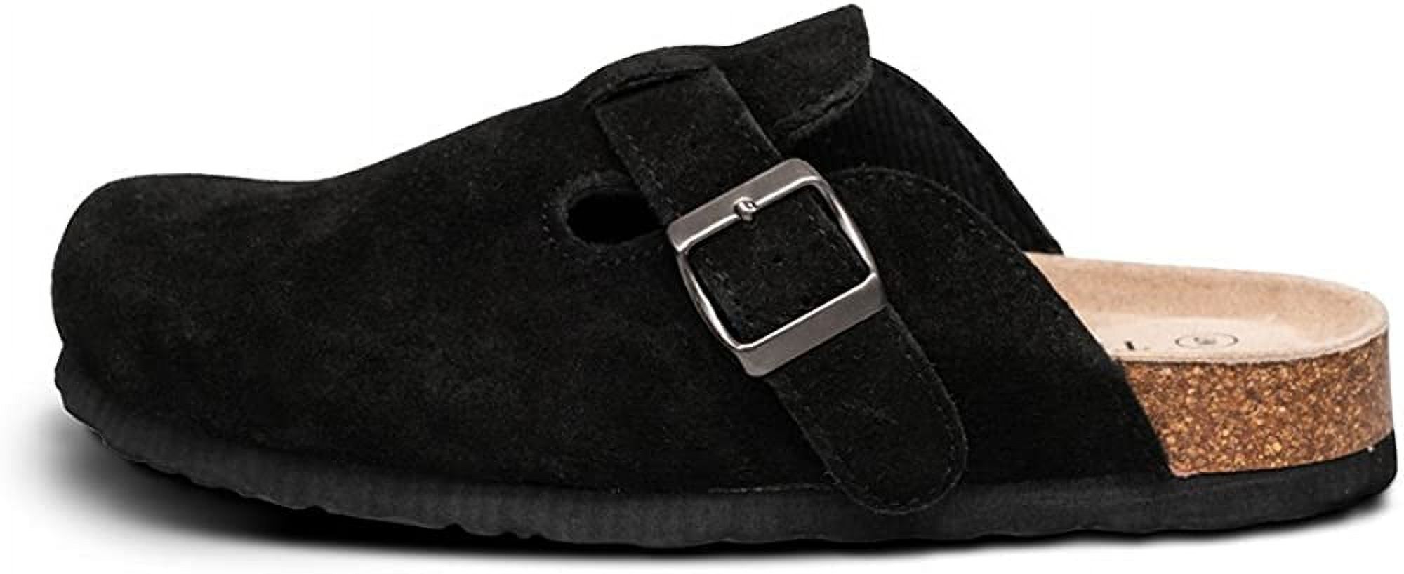 Unisex Boston Soft Footbed Clog Cow Suede Leather Clogs, Cork Clogs ...
