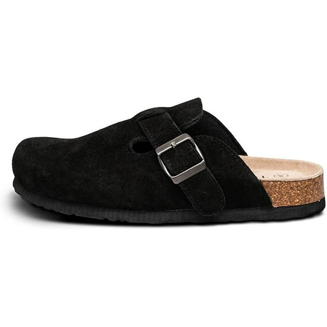 Unisex Boston Soft Footbed Clog Cow Suede Leather Clogs, Cork Clogs ...