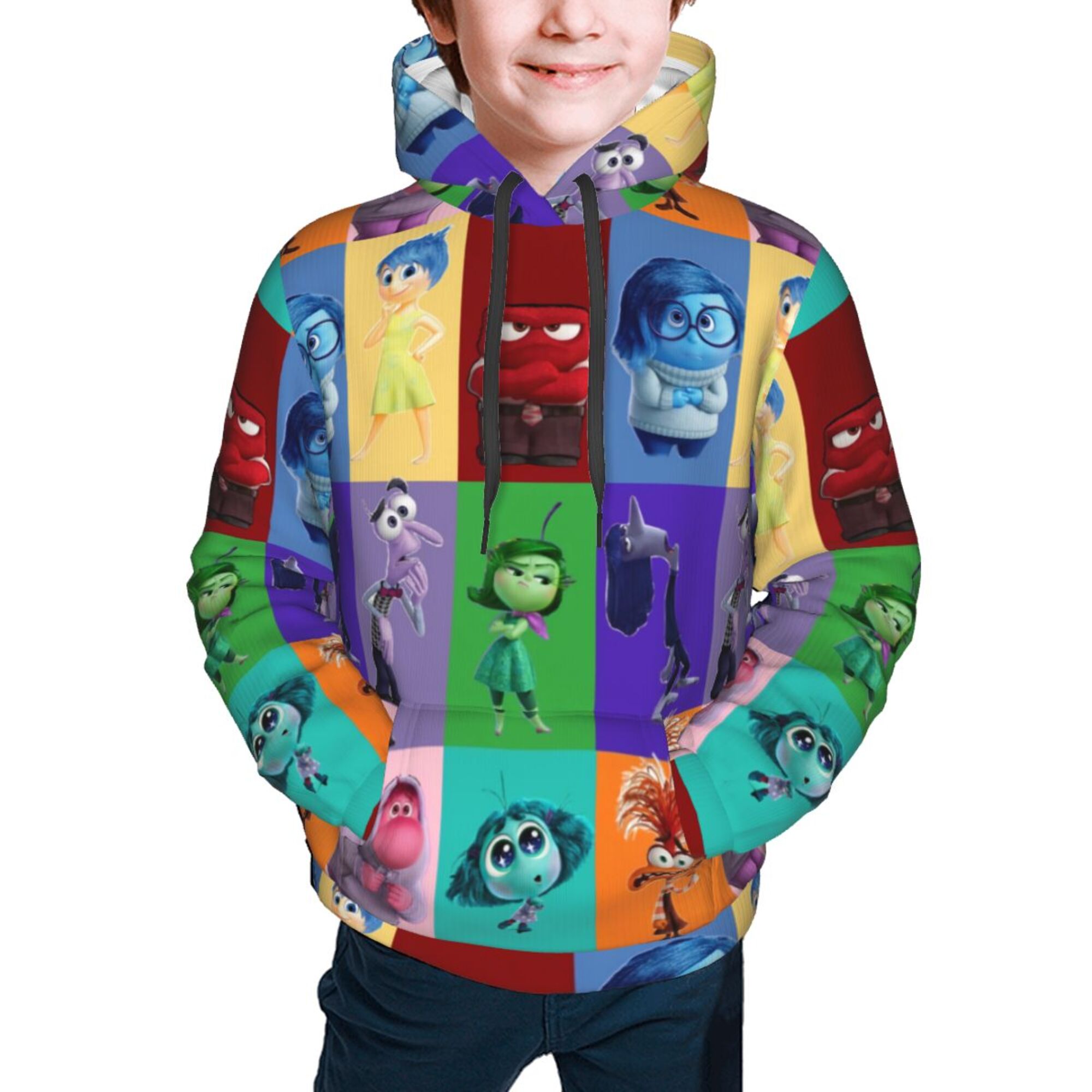 Boys Hoodies,Unisex Boys Girls Hoodies,Funny Inside Out Hooded Sweatshirts for Kids Pullovers ...