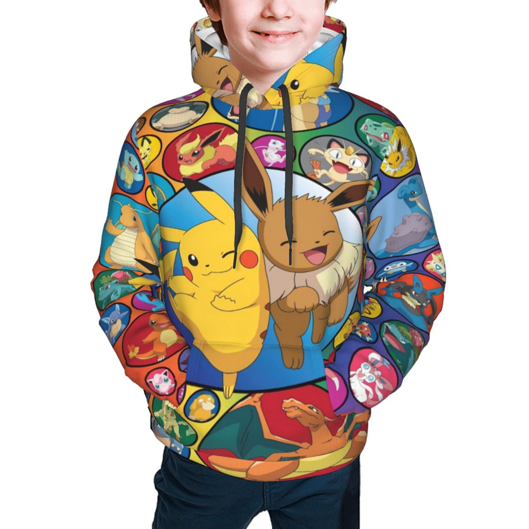 Boys Hoodies,Unisex Boys Girls Hoodies,Pokemon - Pokemon Bubbles Hooded ...
