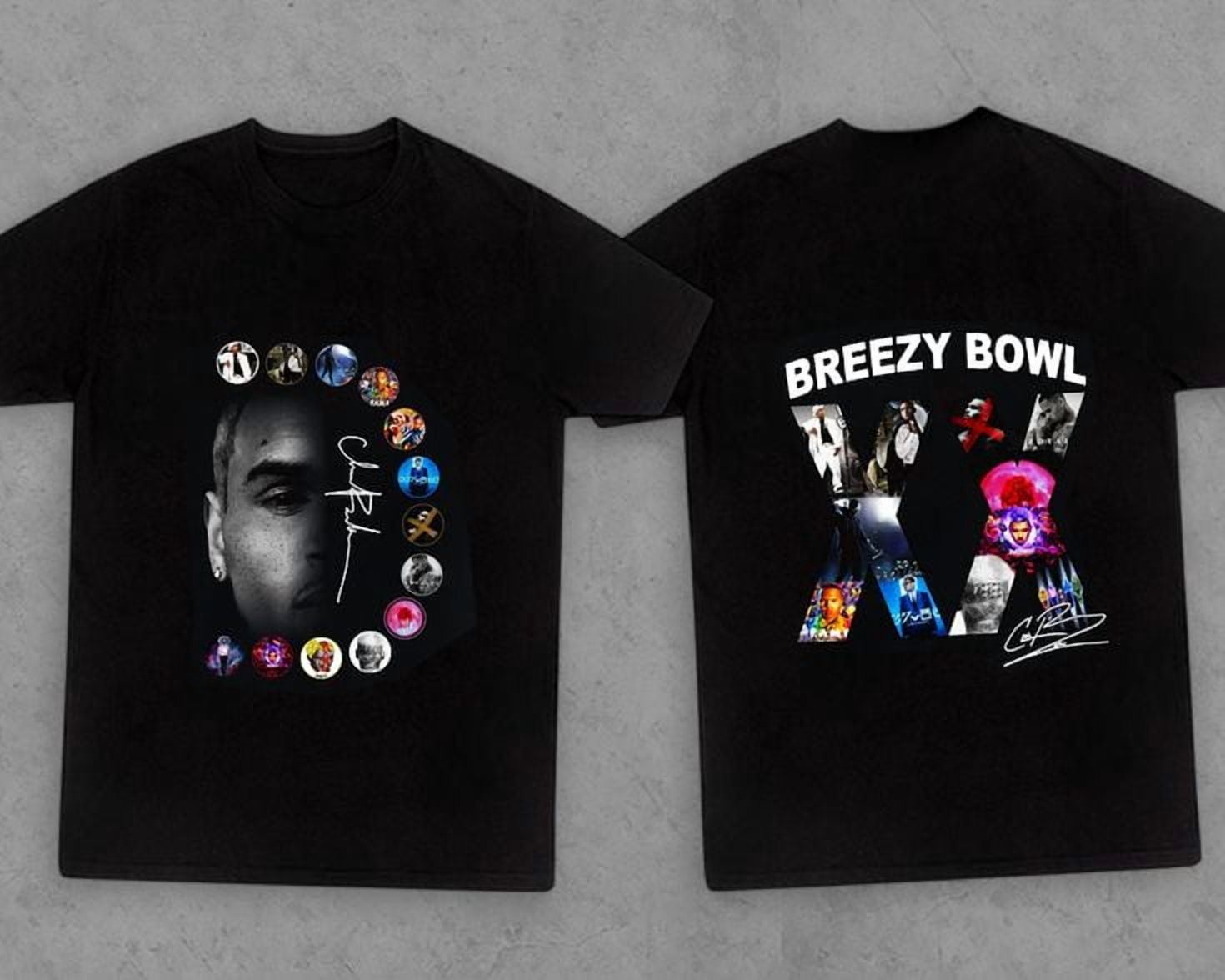 Unisex Breezy Bowl XX Tour 2025 Chris. Brown Two Sides Graphic T-Shirt ...