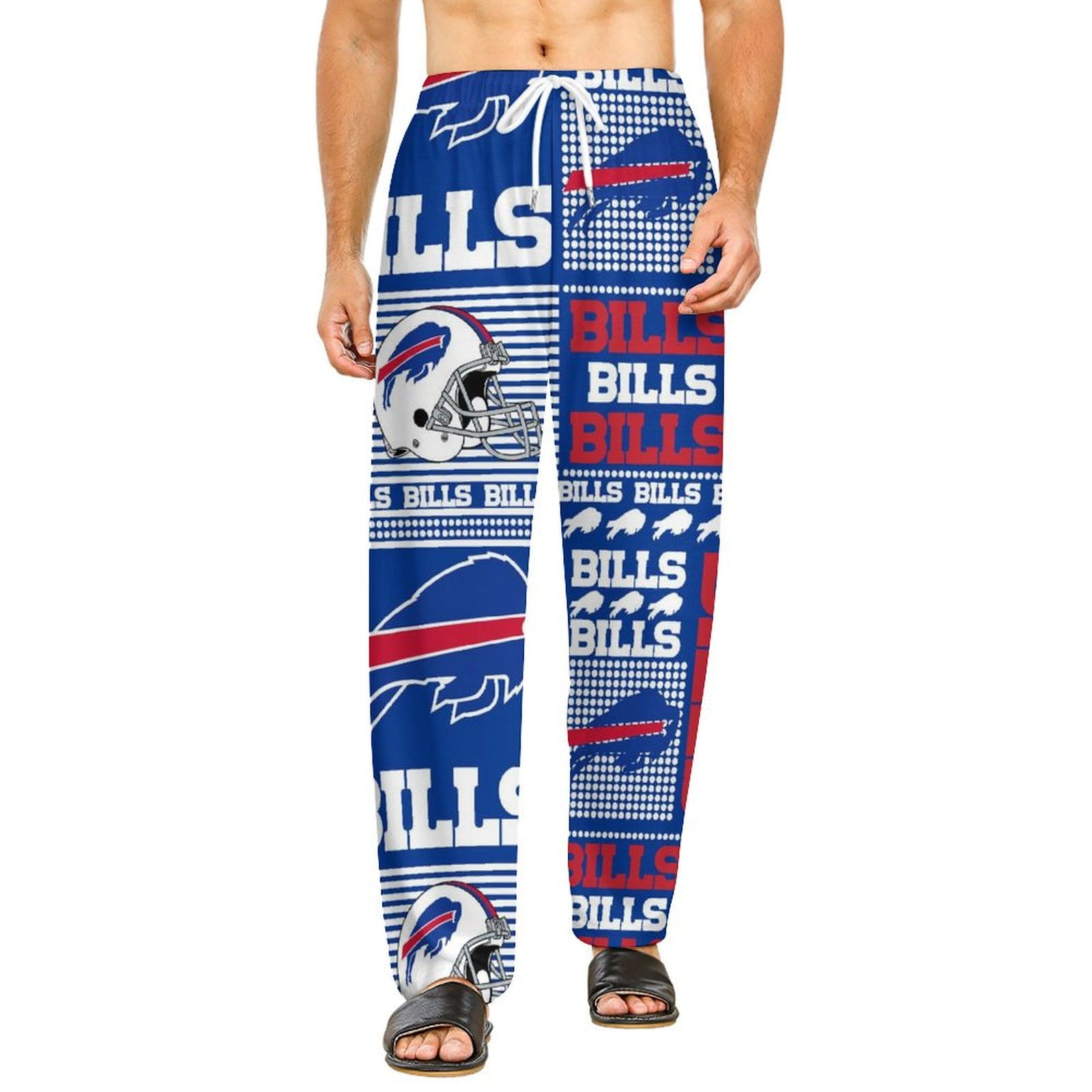 Unisex Buffalo Football Style Pajama Pants for Men Pajama Bottoms Mens ...