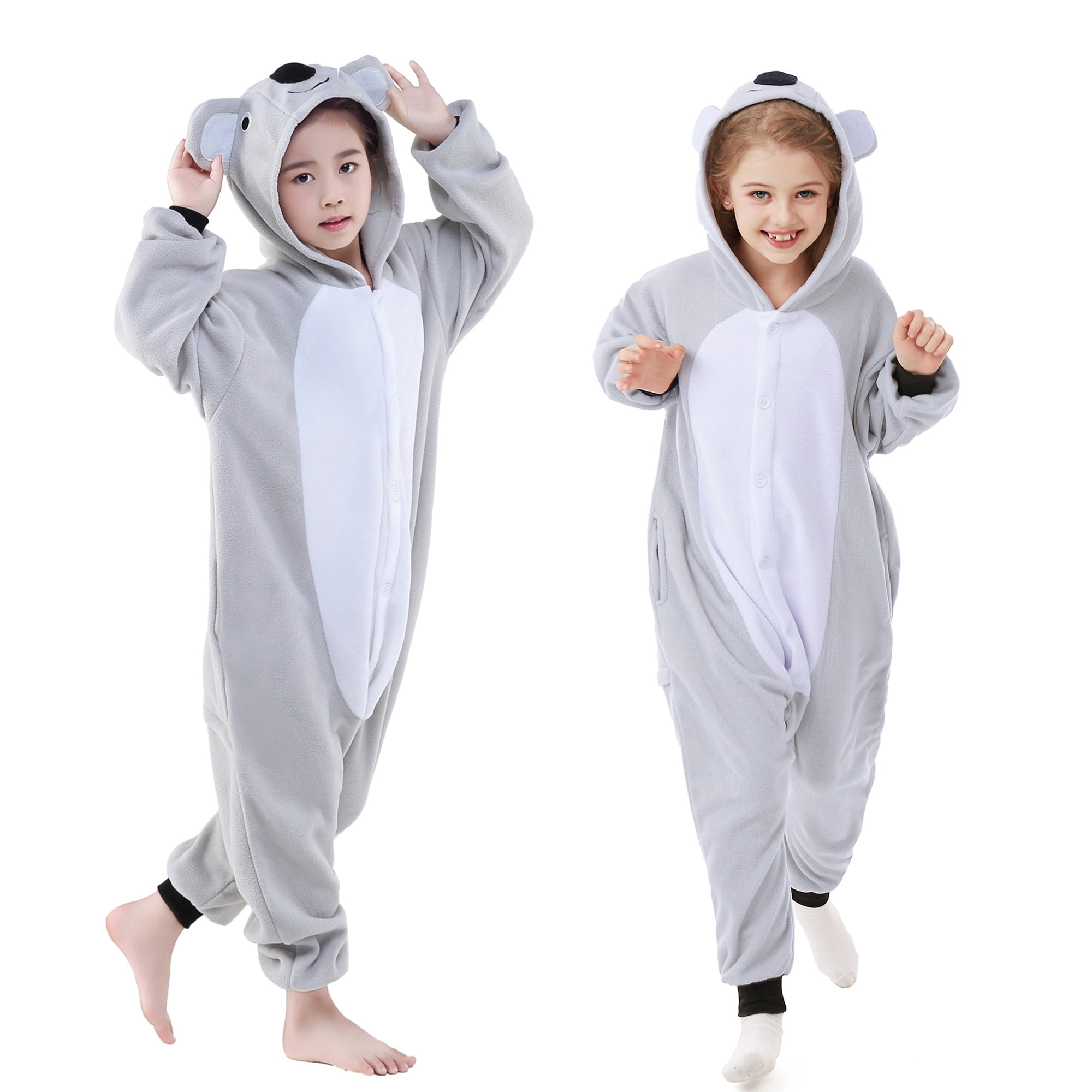 Unisex CANASOUR Koala Onesie Polyester Kids Pajamas Animal Hooded Girls ...