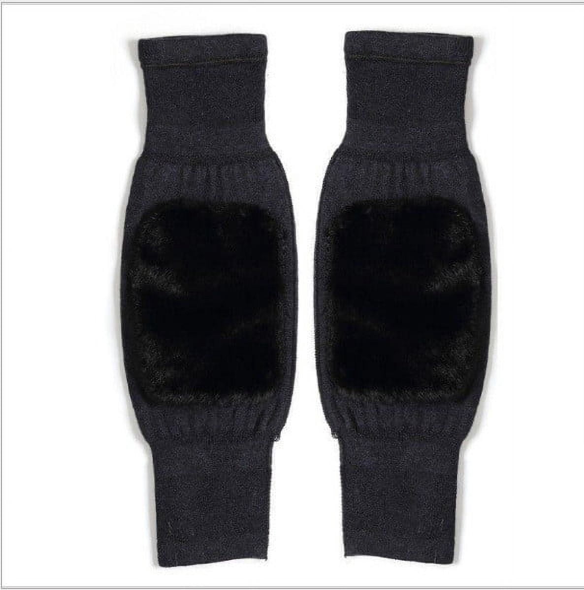 Unisex Cashmere Wool Knee Brace Pads Winter Warm Thermal Knee Warmers ...
