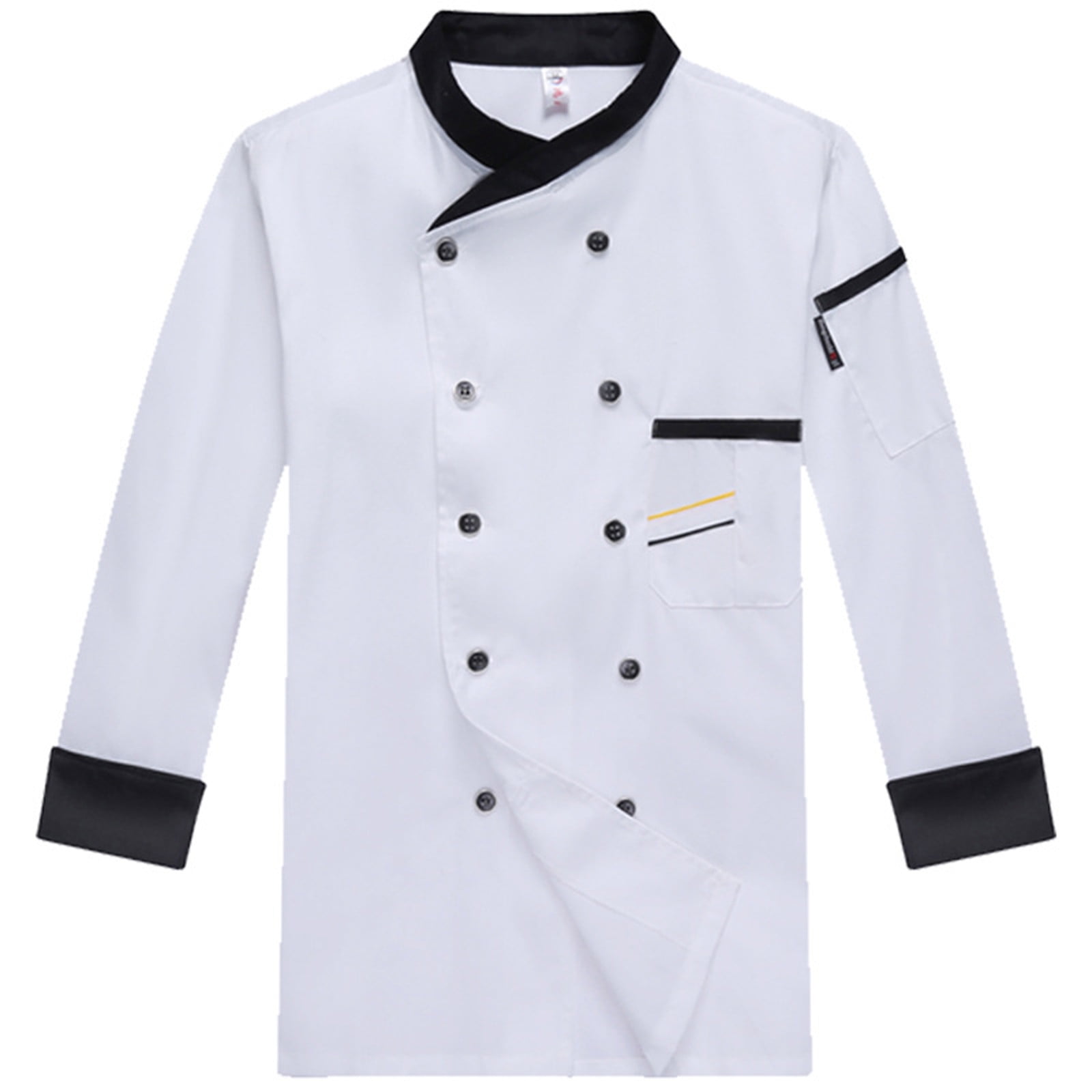 Unisex Chef Coat Kitchen Long Sleeve Chef Jacket for Men and Women ...