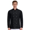 Unisex Long Sleeve Chef Coat, Waterproof Oil-Resistant Buttoned Kitchen ...