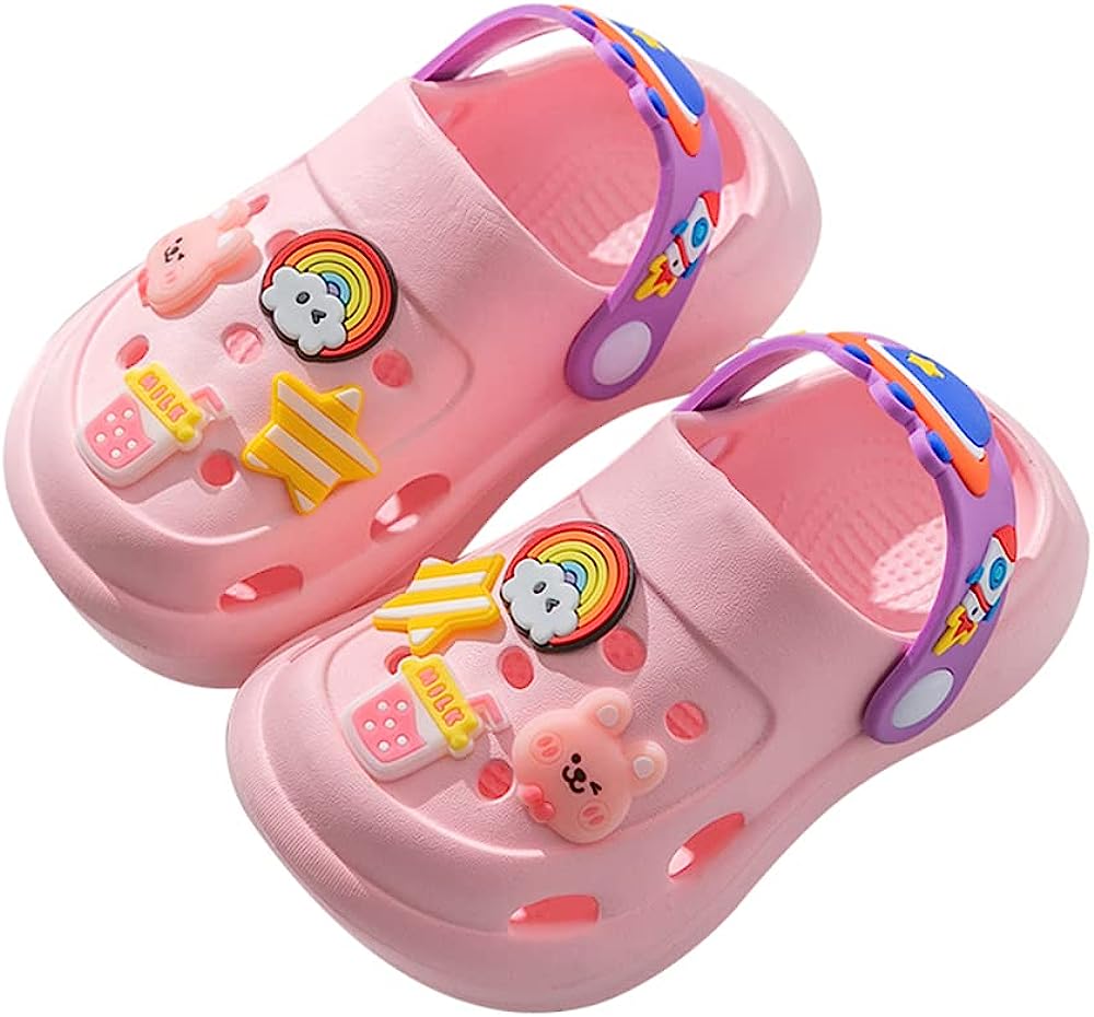 Unisex-Child Kids Clogs Light Garden Shoes Boys Girls Slides Slippers ...