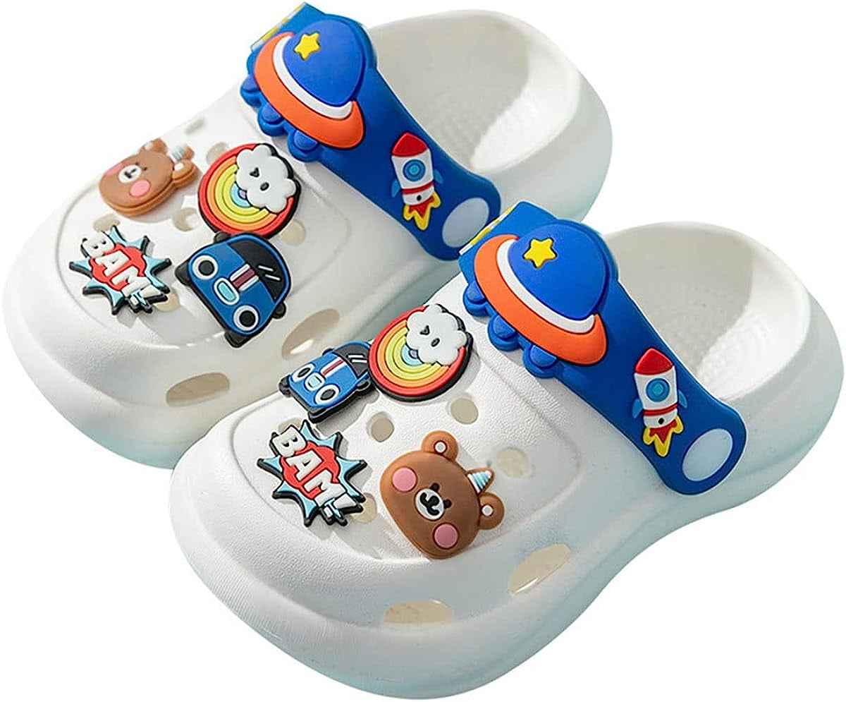 Unisex-Child Kids Clogs Light Garden Shoes Boys Girls Slides Slippers ...