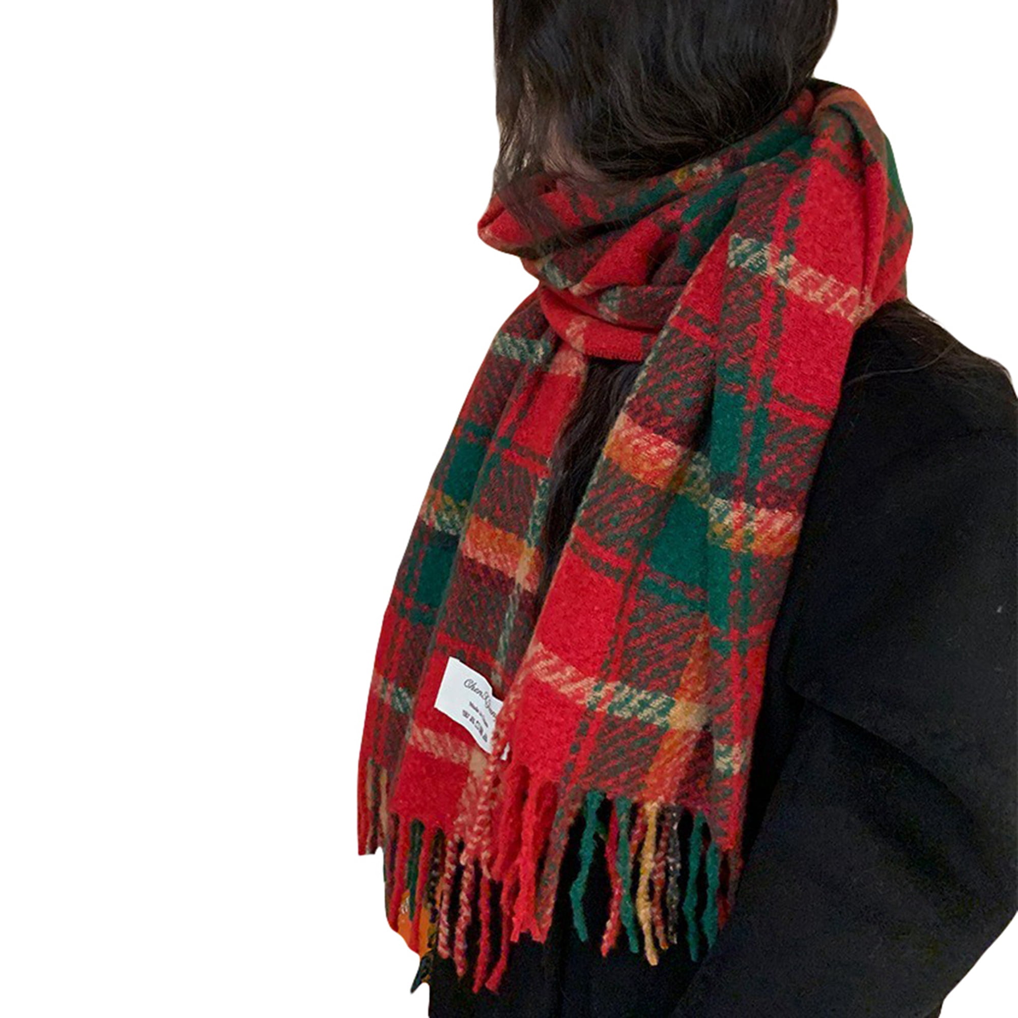 Unisex Christmas Winter Cartoon Pattern Knit Warm Soft Scarf for Daily ...