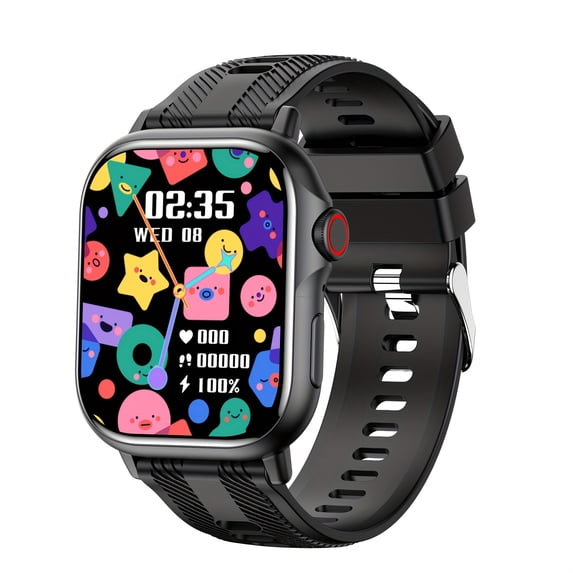 Unisex Classic Black/Premium Gray Smartwatch, Wireless Call & Message ...