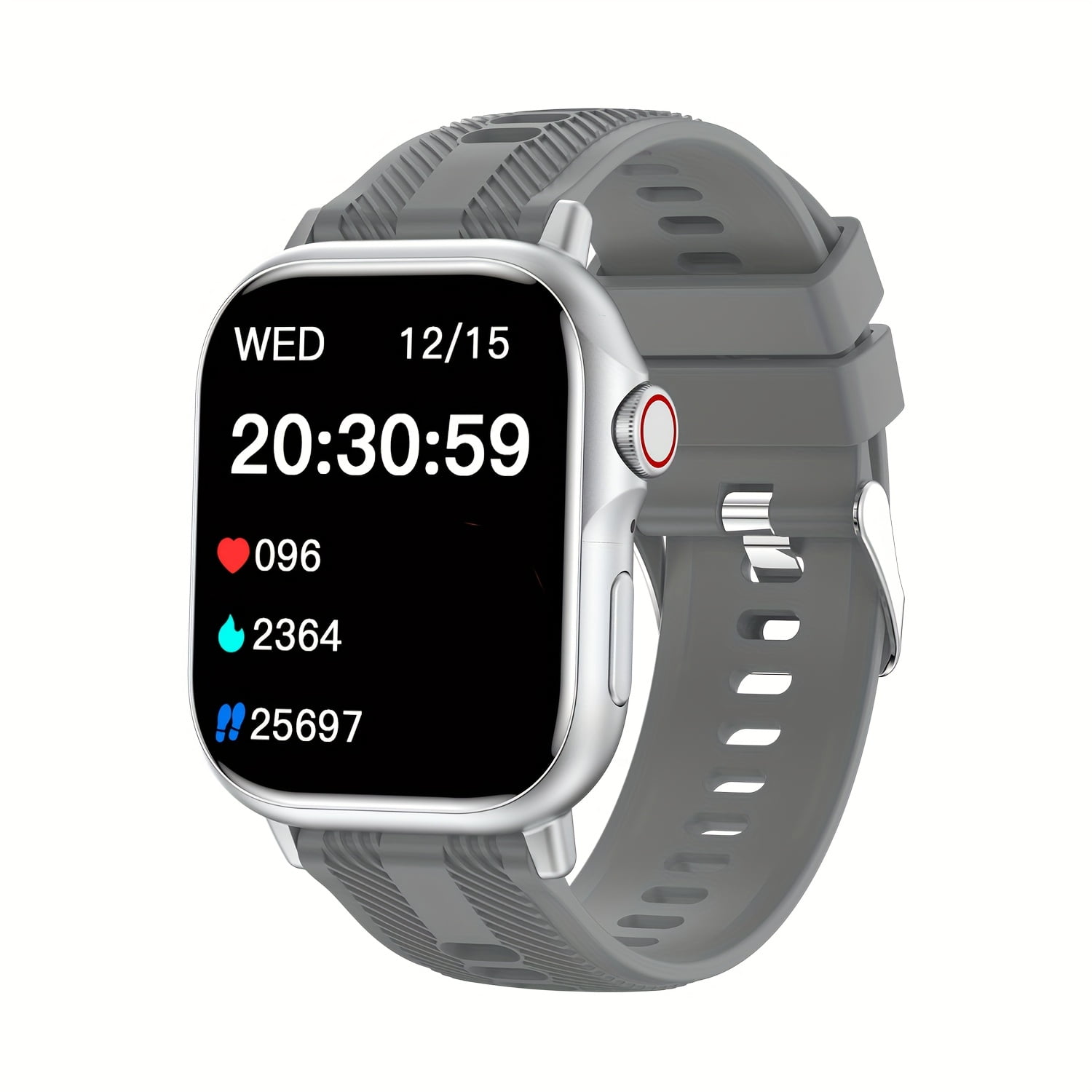 Unisex Classic Black/Premium Gray Smartwatch, Wireless Call & Message ...