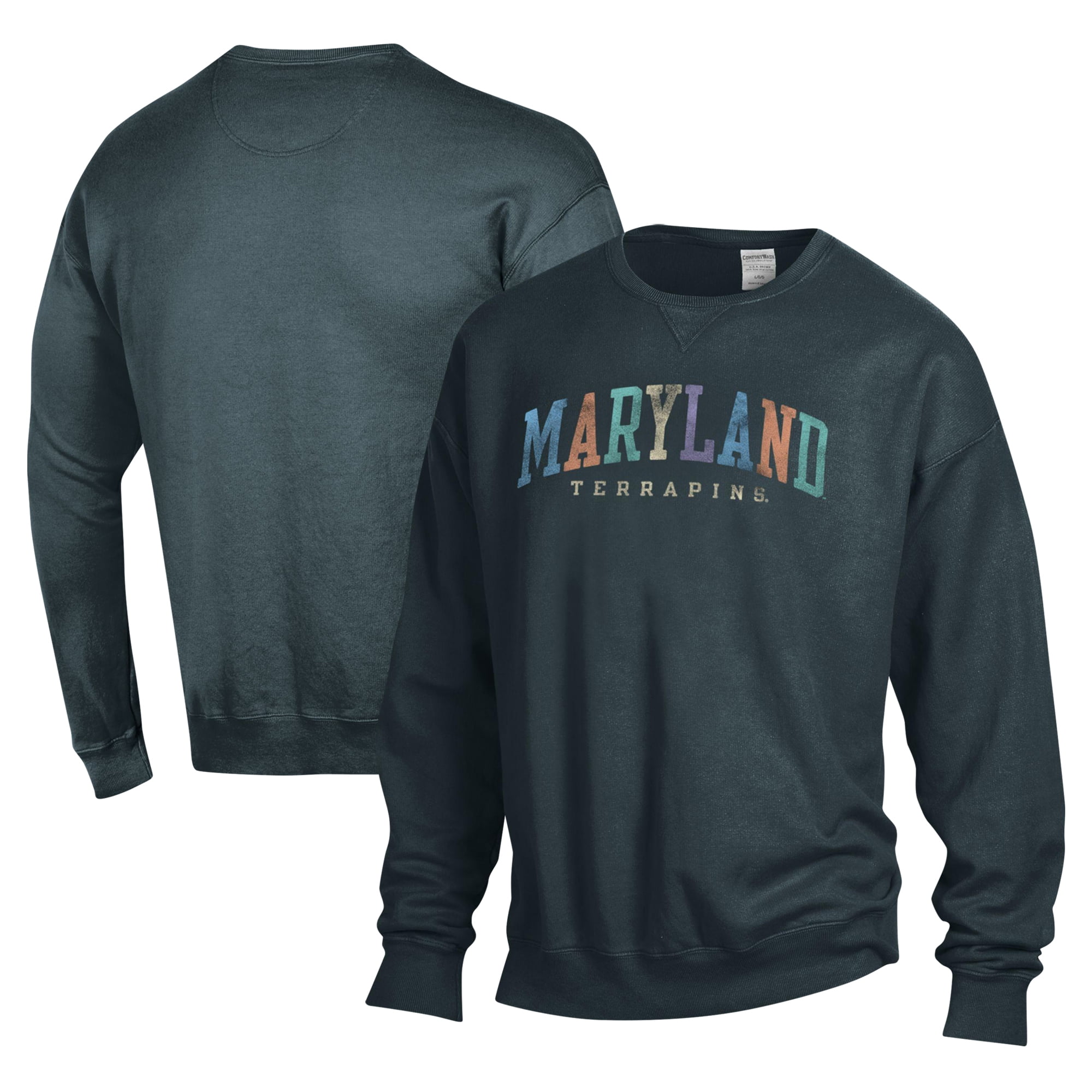 Unisex ComfortWash Gray Maryland Terrapins Oversized Pullover ...