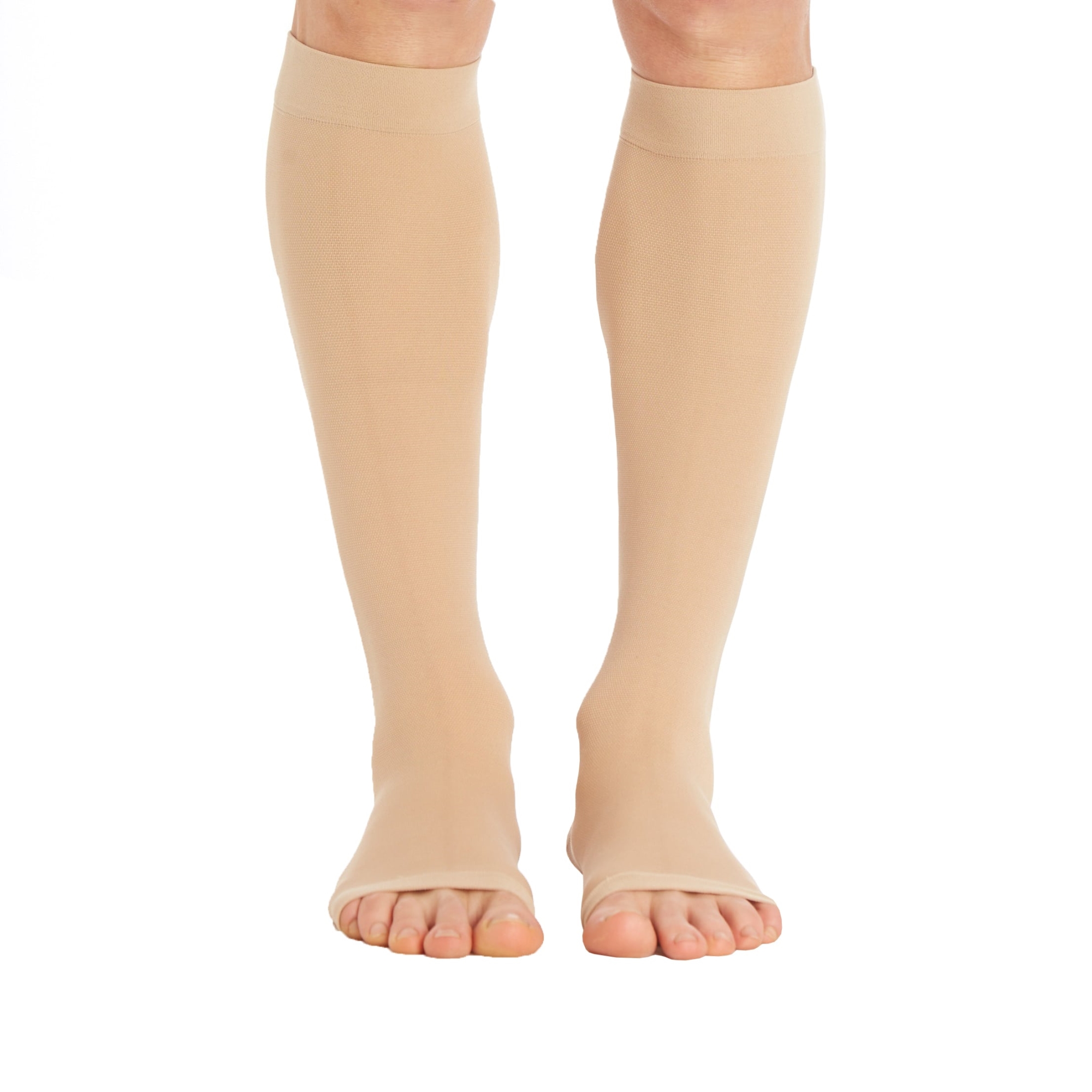 Unisex Compression Socks 20 30mmHg With Open Toe USA Made Opaque Unisex Compression Socks 20 30mmHg With Open Toe USA Made Opaque