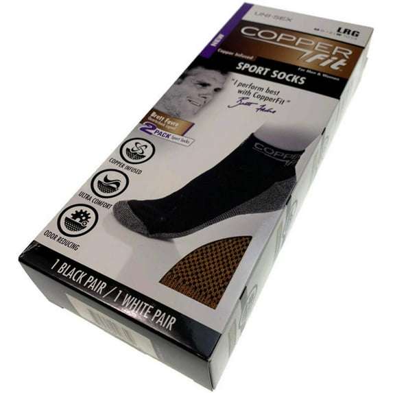 Unisex Copper Infused Polyester Sport Socks - Walmart.com