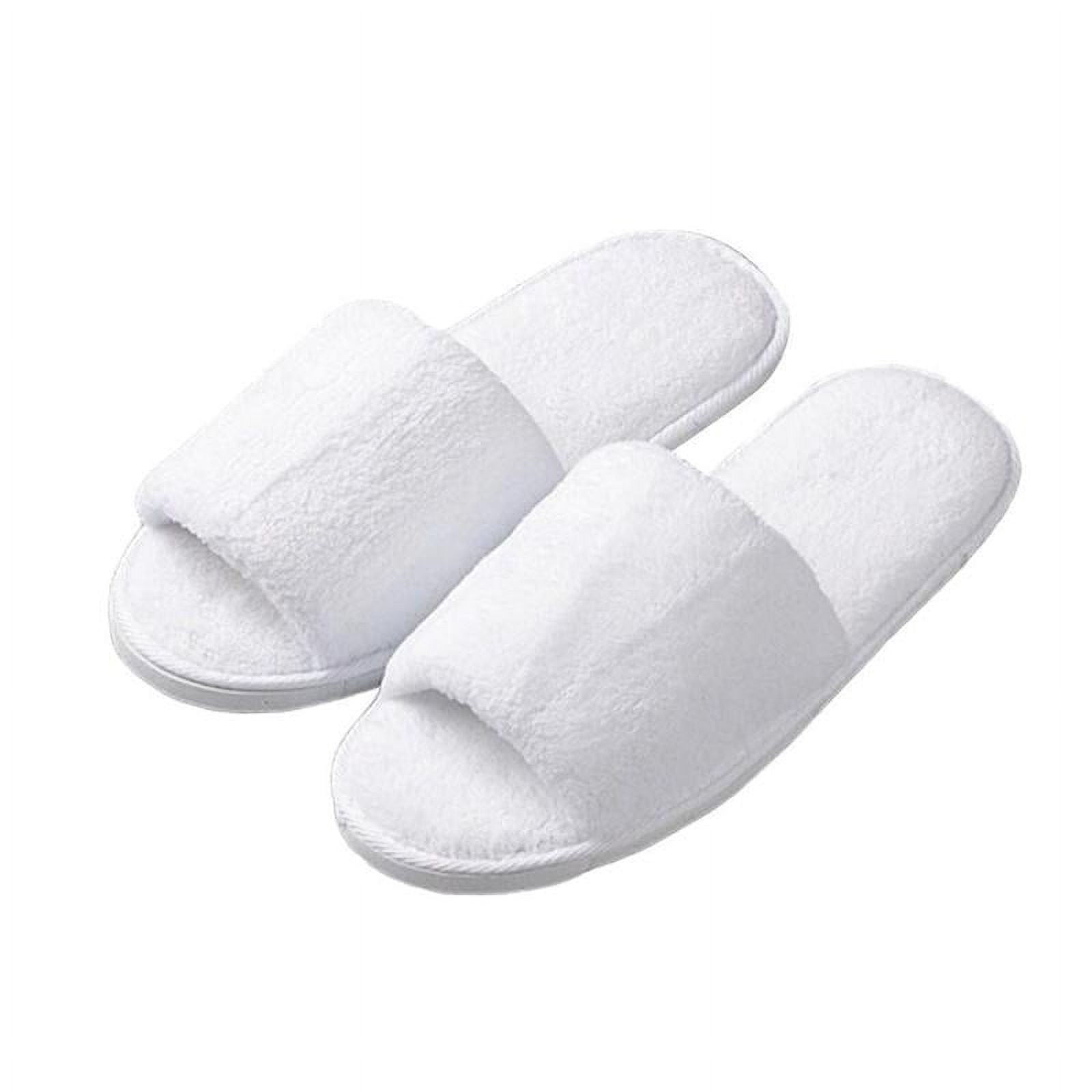 Unisex Coral Velvet Open Toe Spa Hotel Home Clubs Disposable Slippers ...