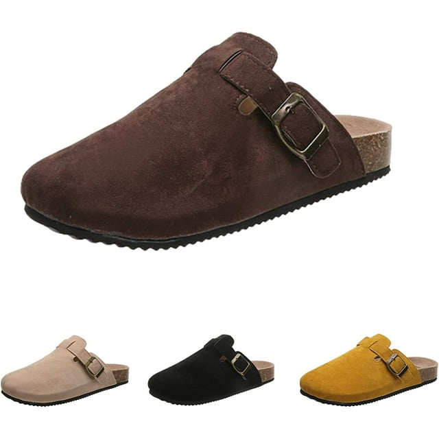 Unisex Cork Slippers, Soft Clogs-Mules House Shoes with Arch Support ...