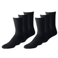 4 Pairs Mens USA Crew Socks Cushioned Black Sport Dress Hiking Camp 10 ...