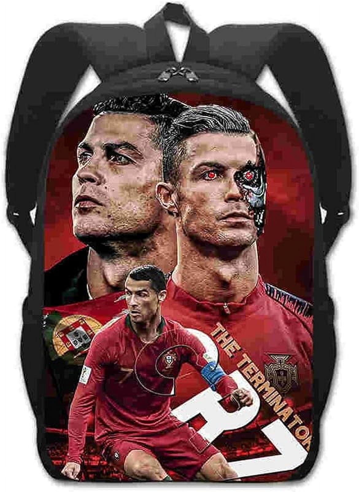 Unisex Cristiano Ronaldo Backpack-Soccer Player CR7 Casual Bookbag-Wear ...