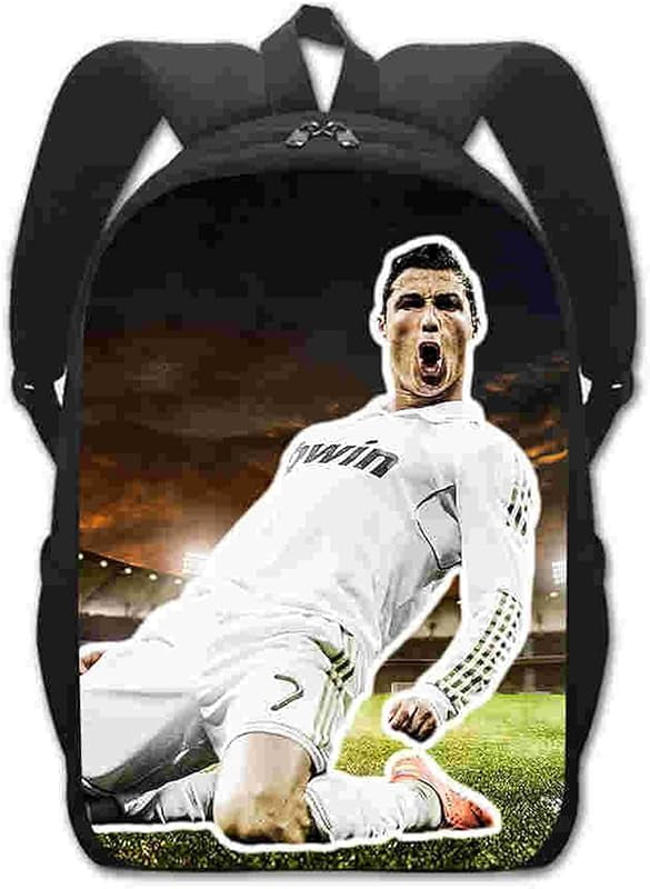 Unisex Cristiano Ronaldo Backpack-Soccer Player CR7 Casual Bookbag-Wear ...
