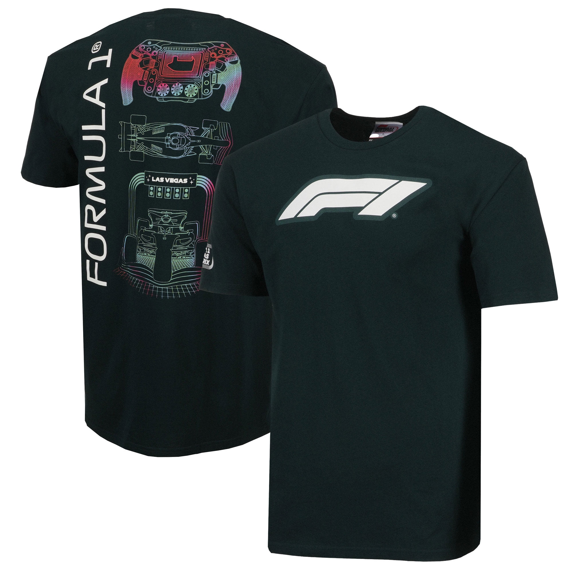 Unisex Dark Green Formula 1 2024 Las Vegas Grand Prix Steering T-Shirt ...