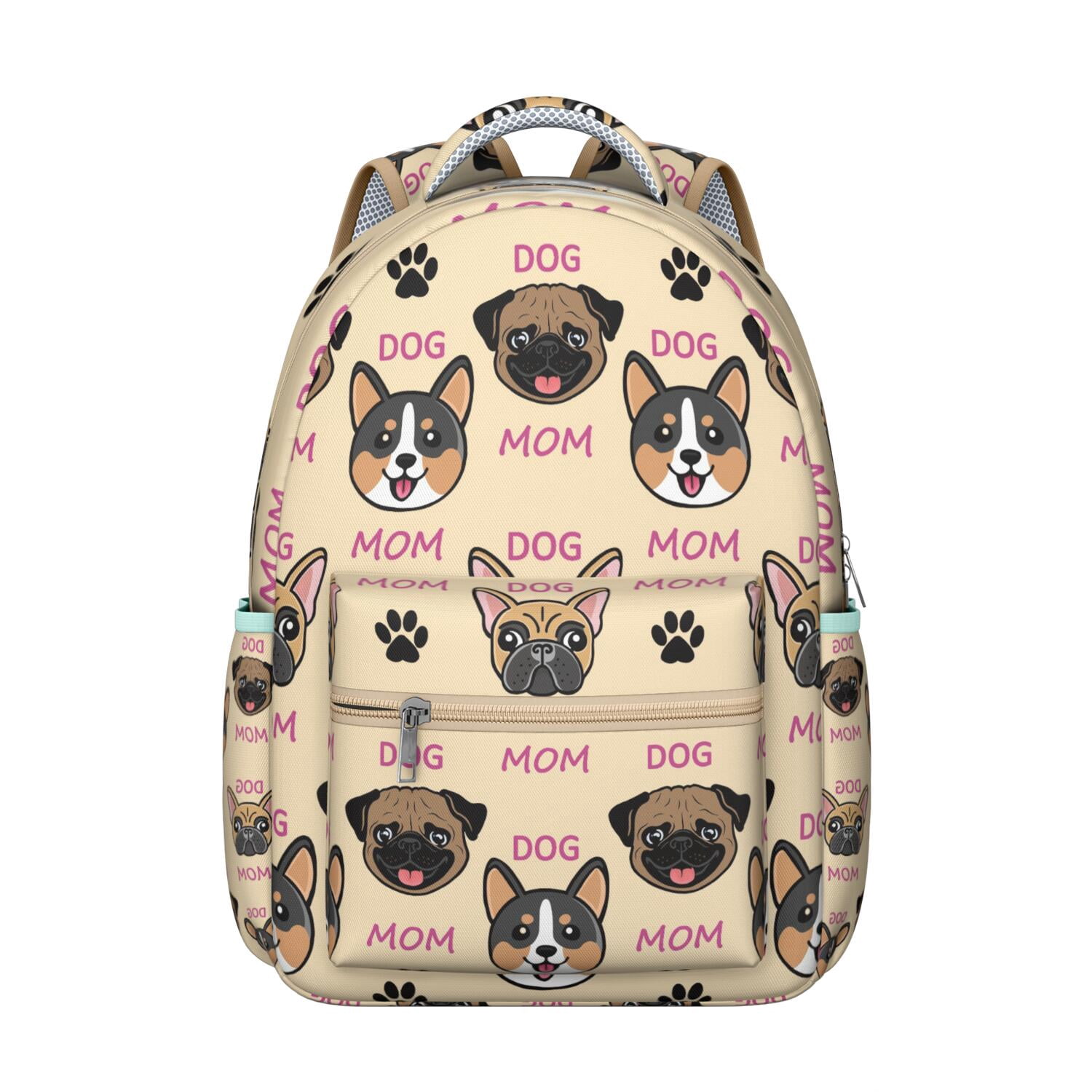 "Unisex Dog Graphic Backpack - Sturdy School Bag for All-Day Wear ...