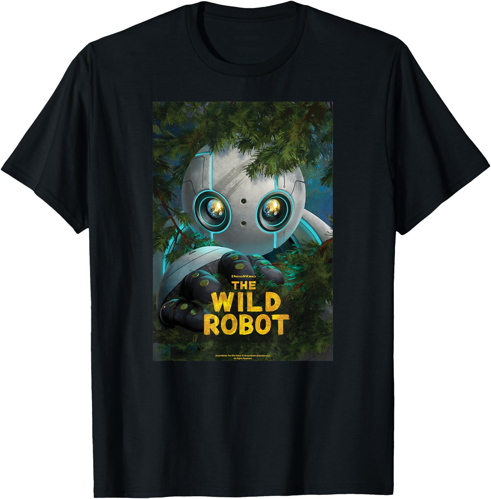 Unisex DreamWorks The Wild Robot Poster Theme T-Shirt Comfortable Full ...