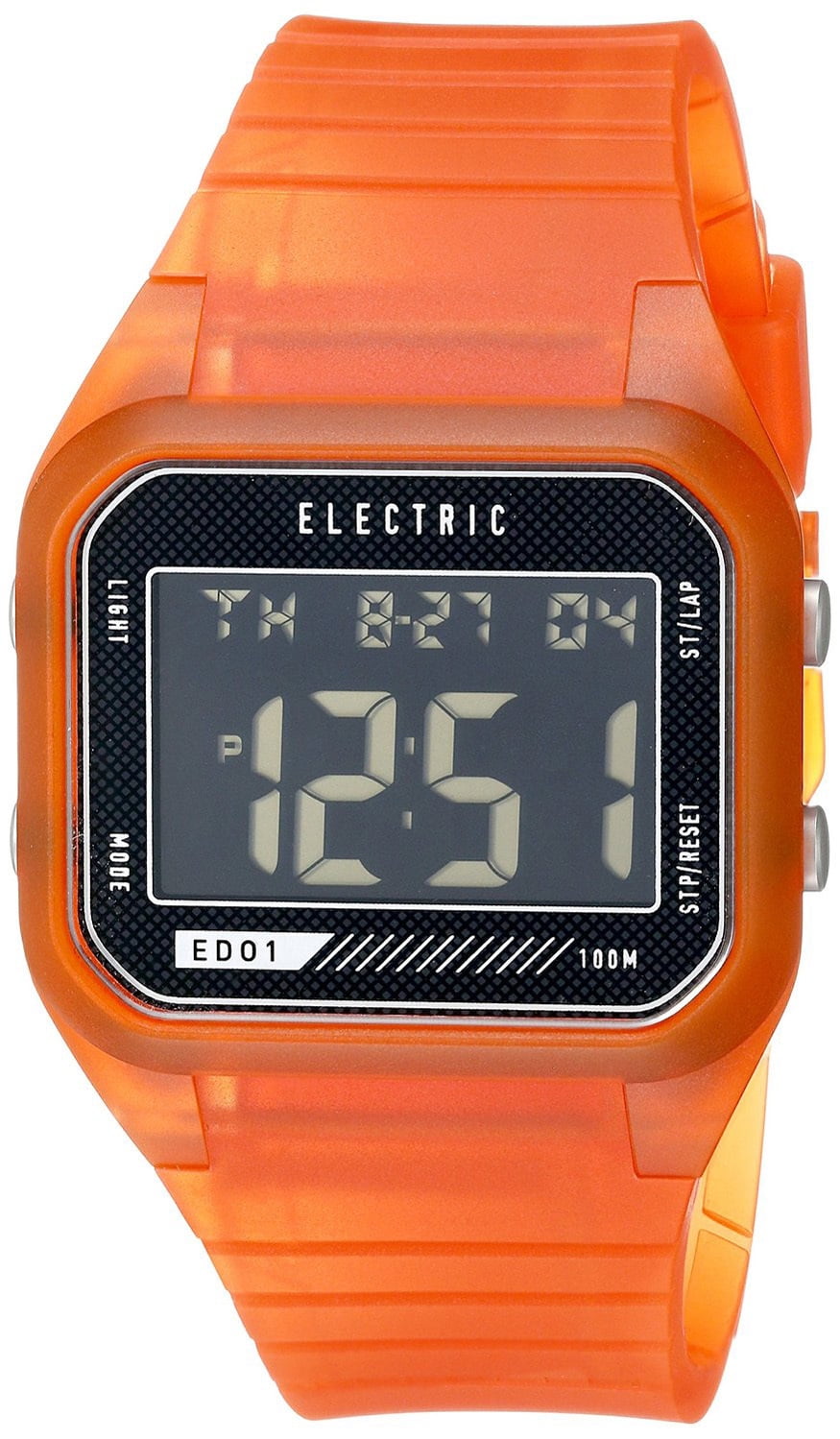 Unisex EW0110030064 ED01 Digital Display Japanese Quartz Orange Watch ...