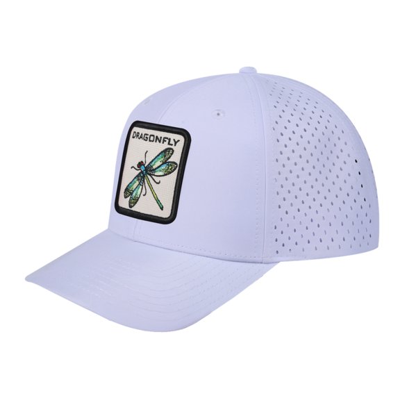 Unisex Embroidered The Dragonfly, 6-Panel Microfiber Laser hole Trucker ...