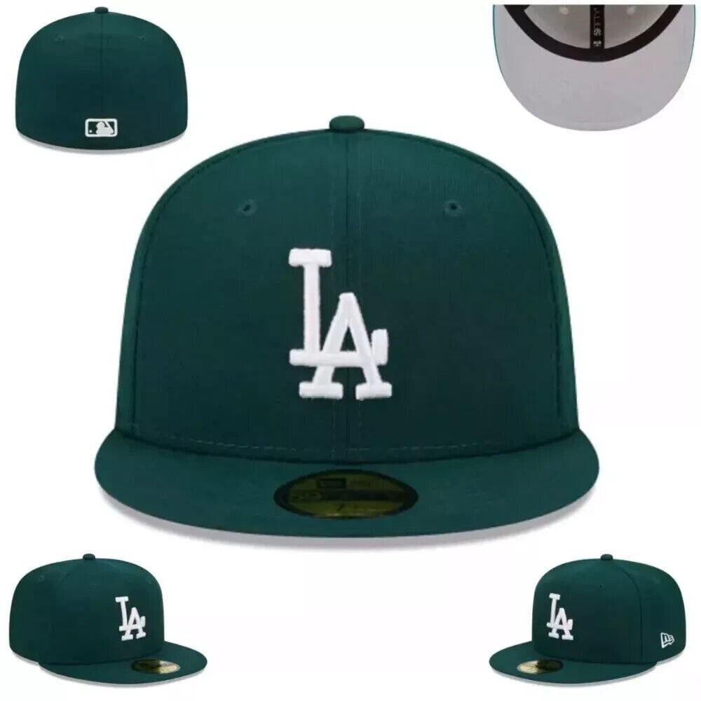Unisex Era LA Los Angeles Dodger s Baseball Cap Flat Brim 5950 Fitted ...