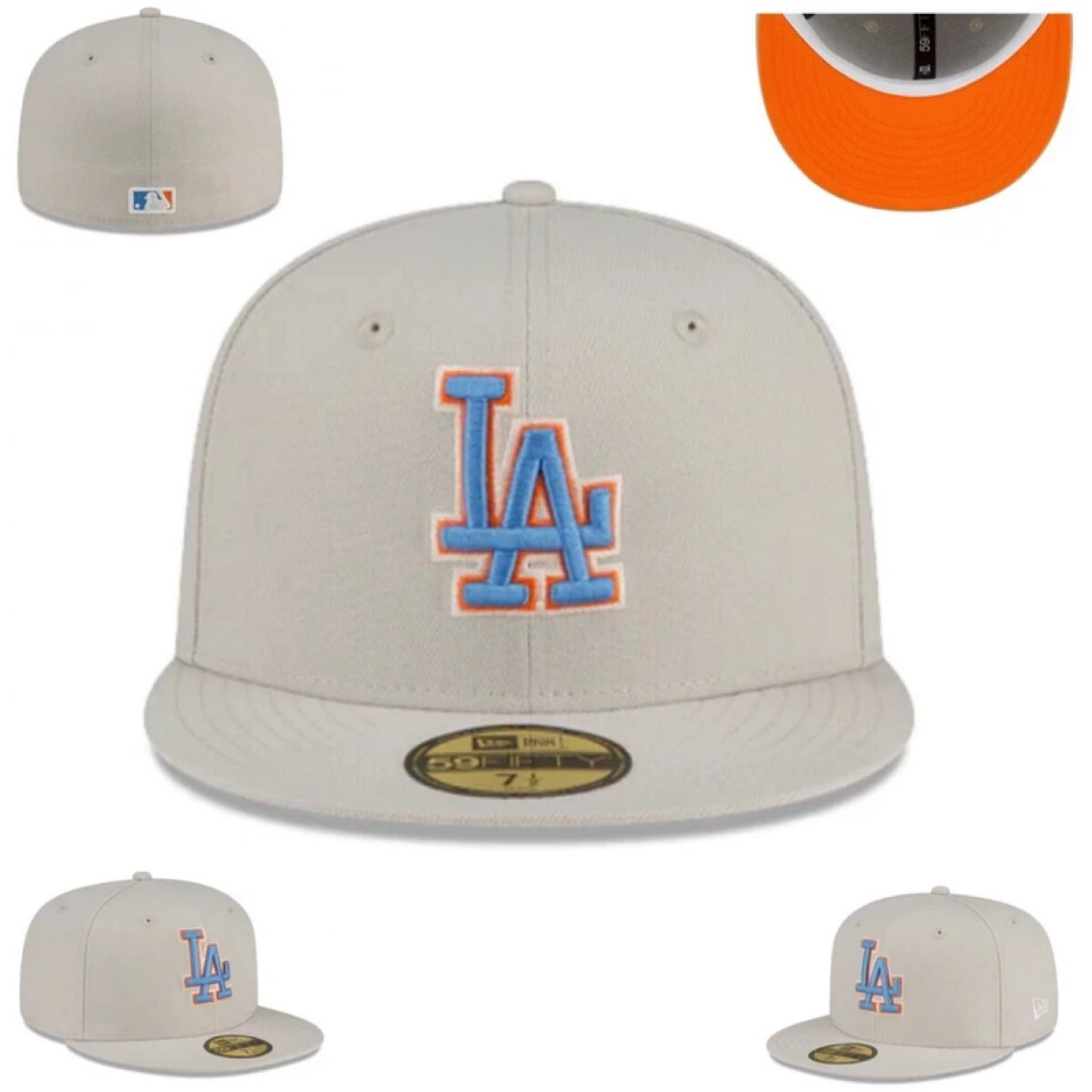 Unisex Era LA Los Angeles Dodger s Baseball Cap Flat Brim 5950 Three ...