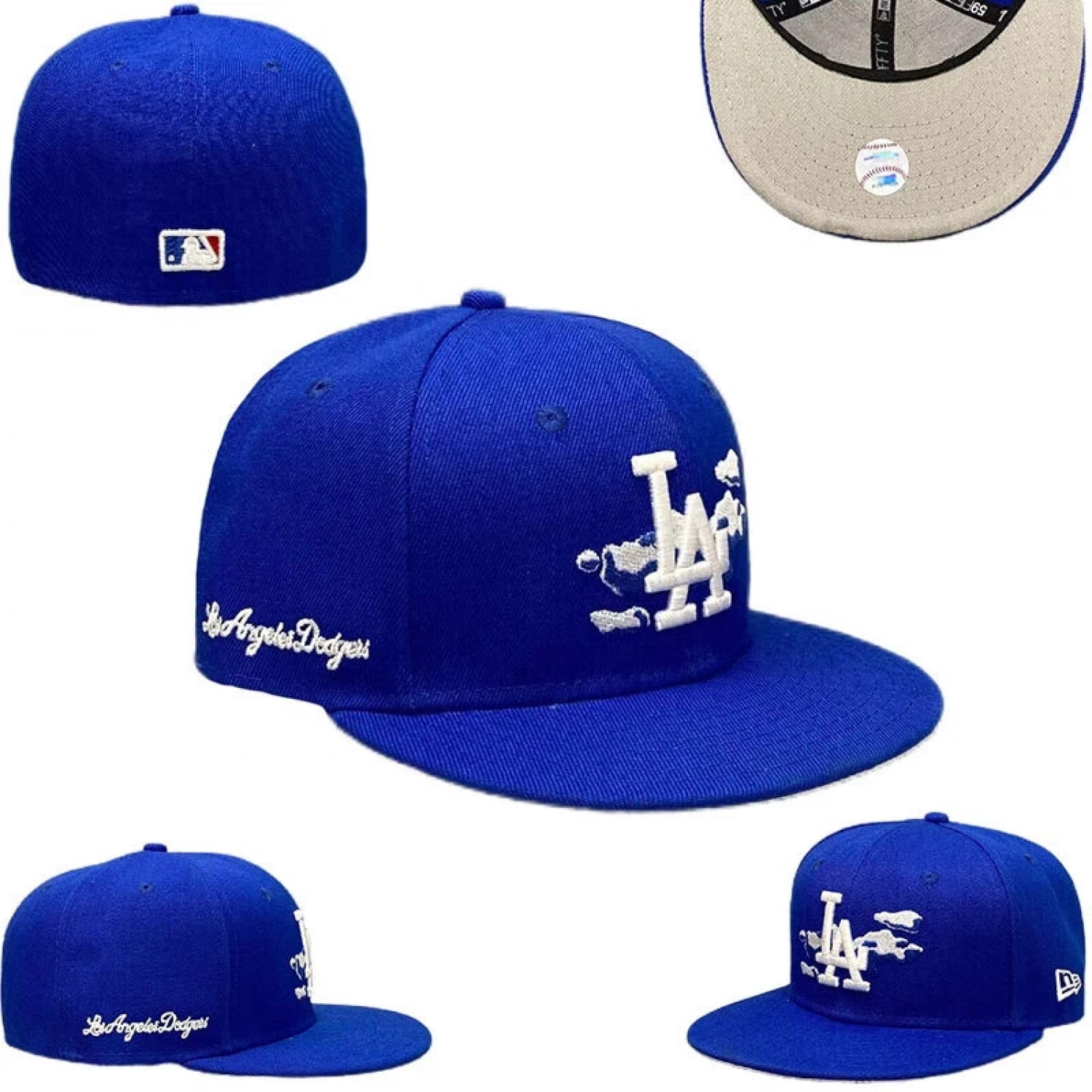 Unisex Era LA Los Angeles Dodger s Baseball Cap Flat Brim 5950 Three ...