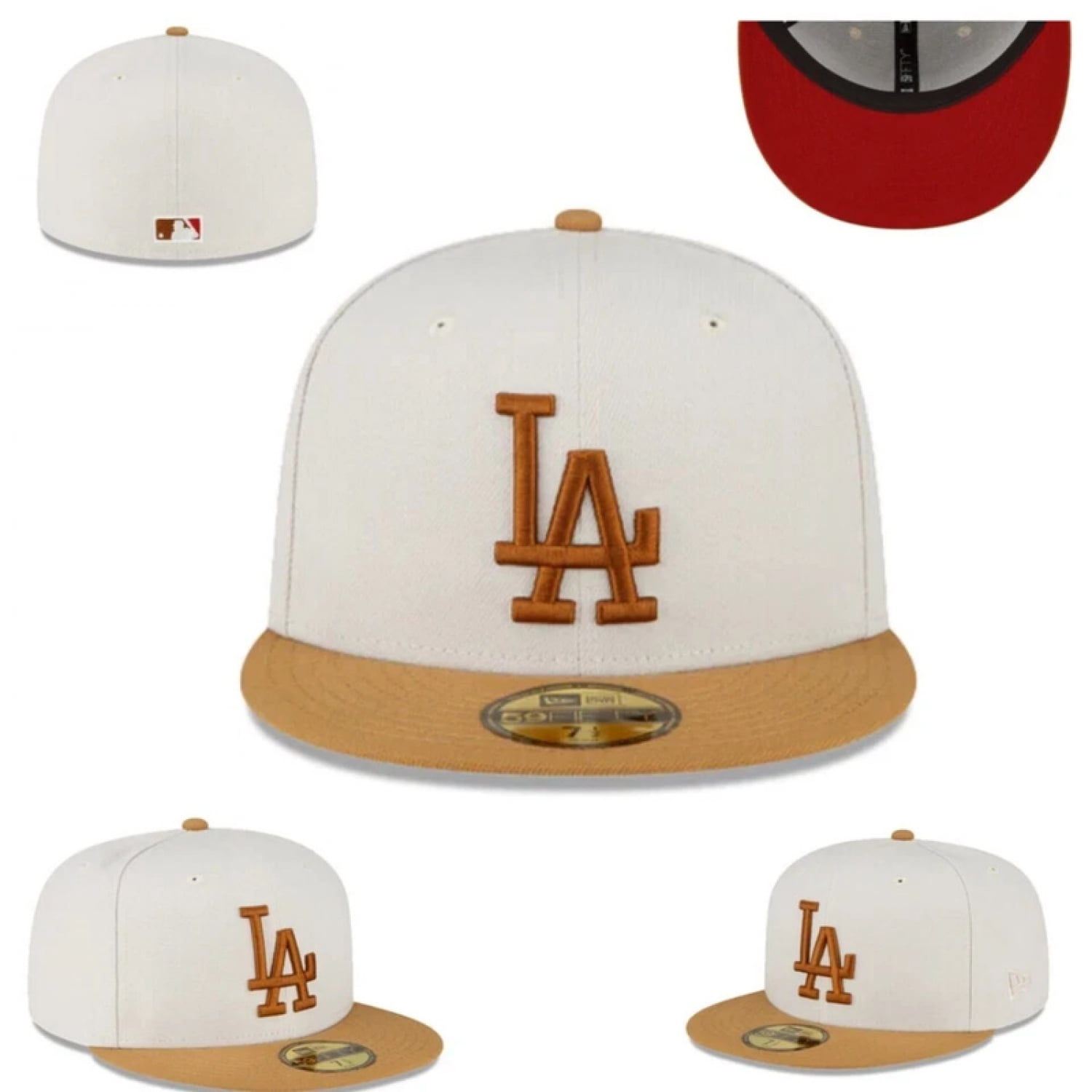 Unisex Era LA Los Angeles Dodger s Baseball Cap Flat Brim 5950 Three ...