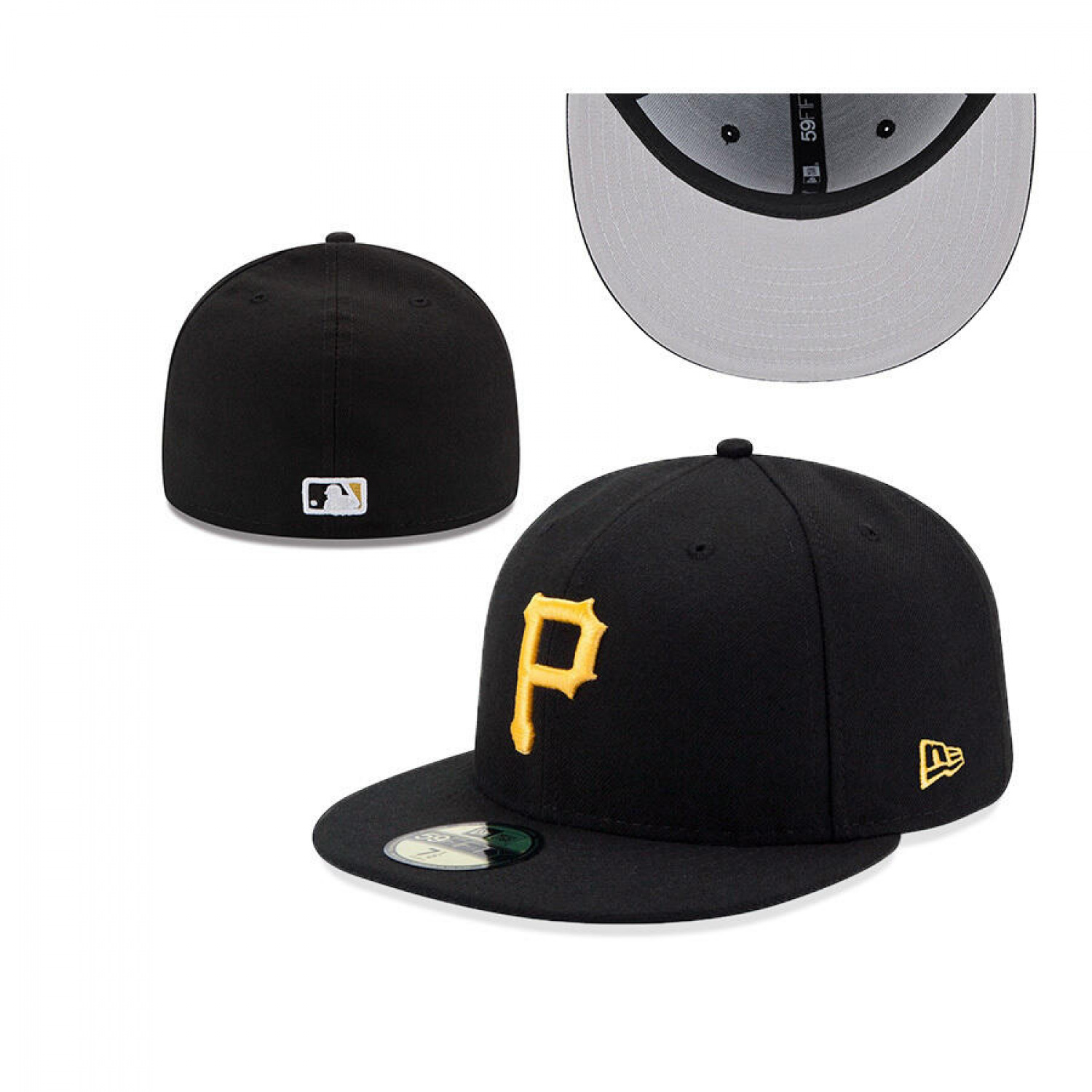 Unisex Era Pittsburgh Pira tes Baseball Cap Flat Brim 5950 Contoured ...