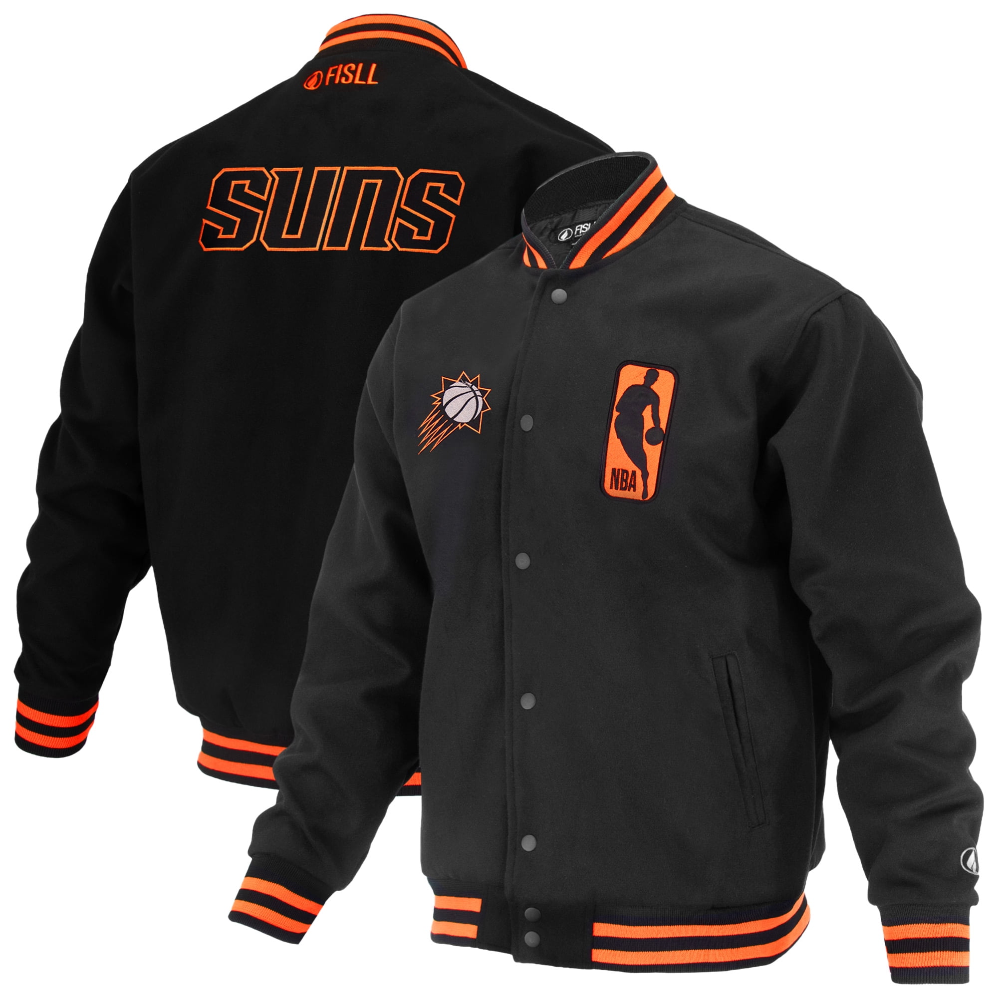 Unisex FISLL Black Phoenix Suns Logoman Shadow Collection Full-Snap ...
