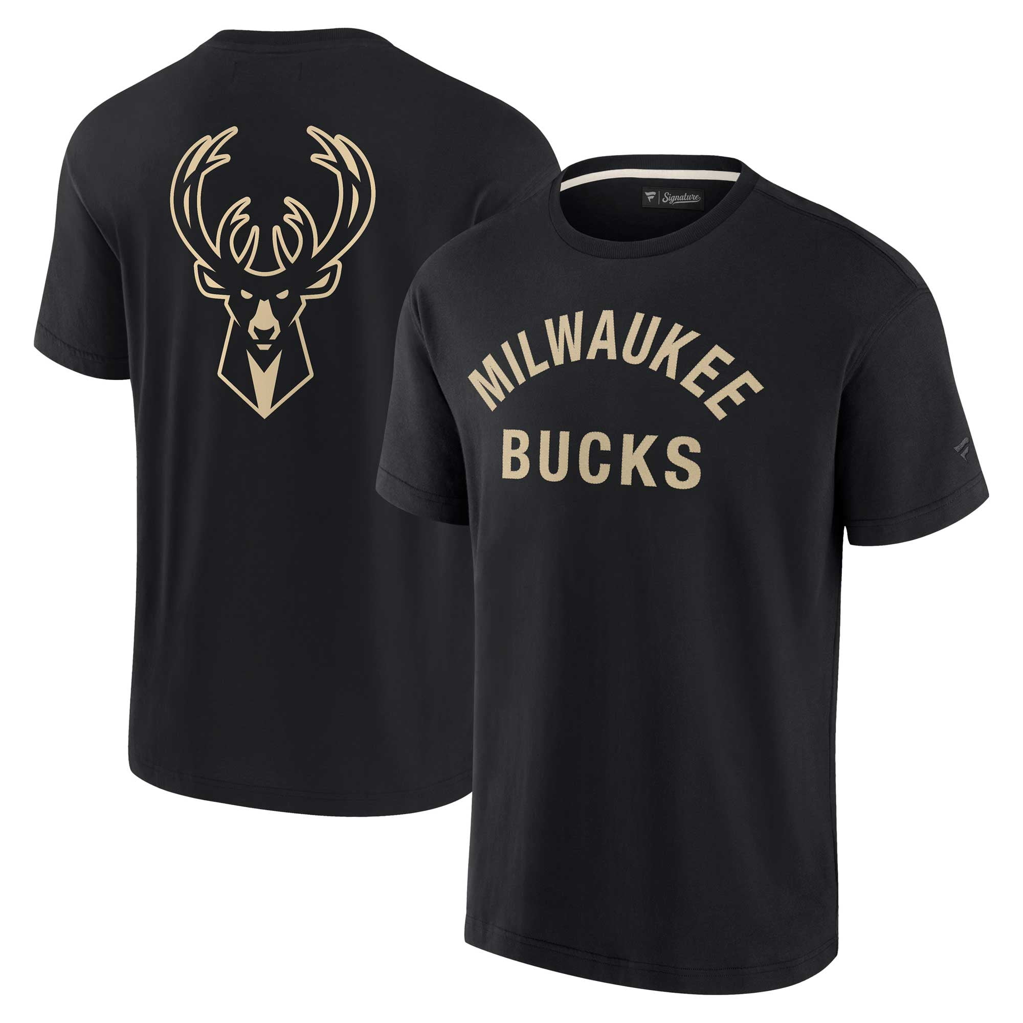 Unisex Fanatics Black Milwaukee Bucks Elements Super Soft Short Sleeve ...