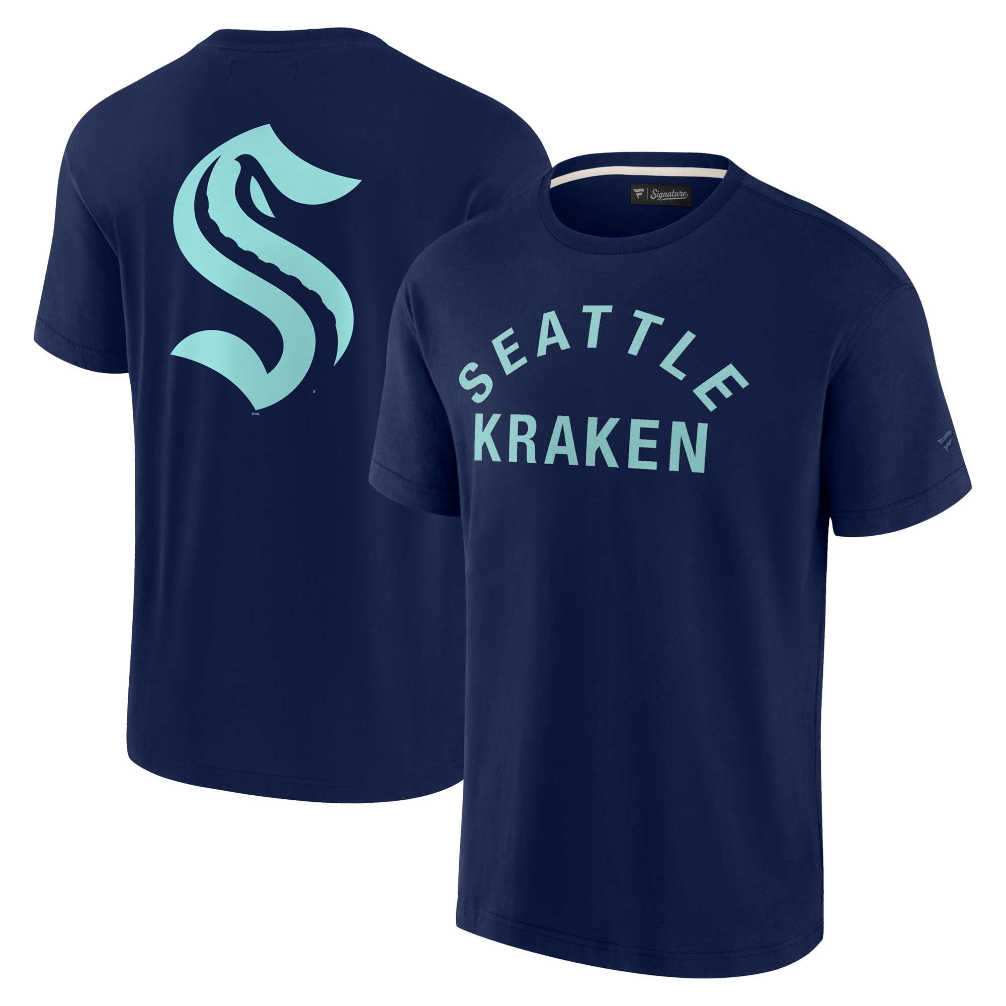 Unisex Fanatics Navy Seattle Kraken Elements Super Soft Short Sleeve T ...