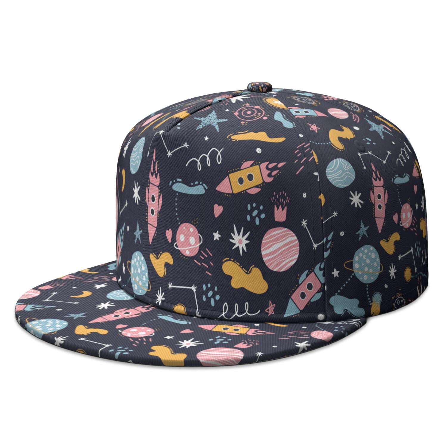 Unisex Flat Bill Cap - Alien Spacecraft Space and Galaxy Aesthetic ...