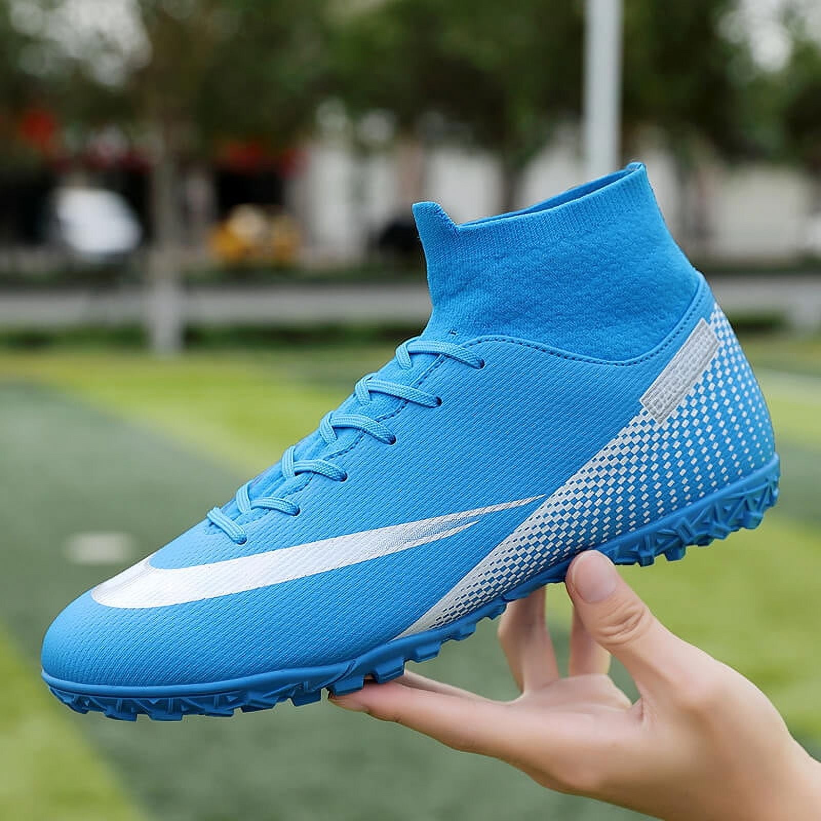 Unisex Football Soccer Shoe Big Kids Youth Outdoor Firm Ground Soccer ...